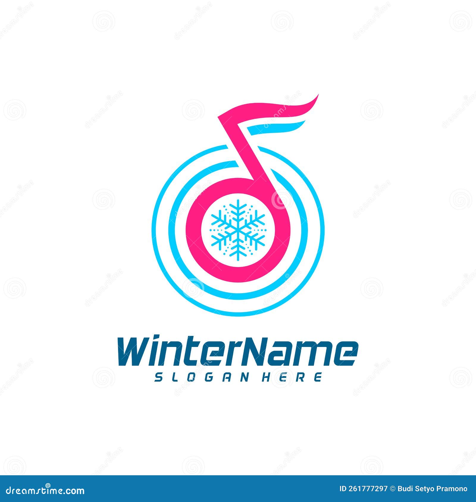Winter Music Logo Template, Winter Logo Design Vector Stock ...