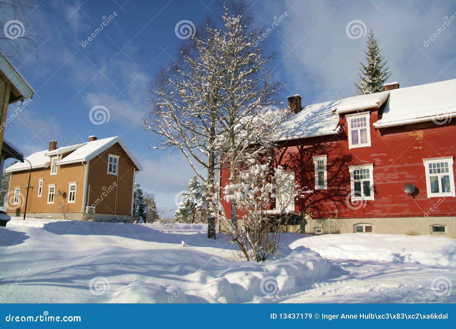 Winter neighborhood stock image. Image of building, classic - 13437179
