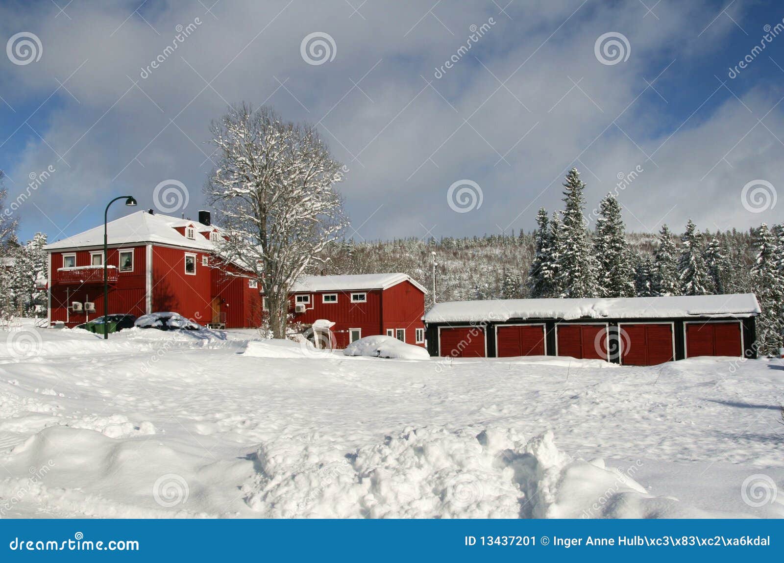 Winter neighborhood stock image. Image of rural, snowy - 13437201