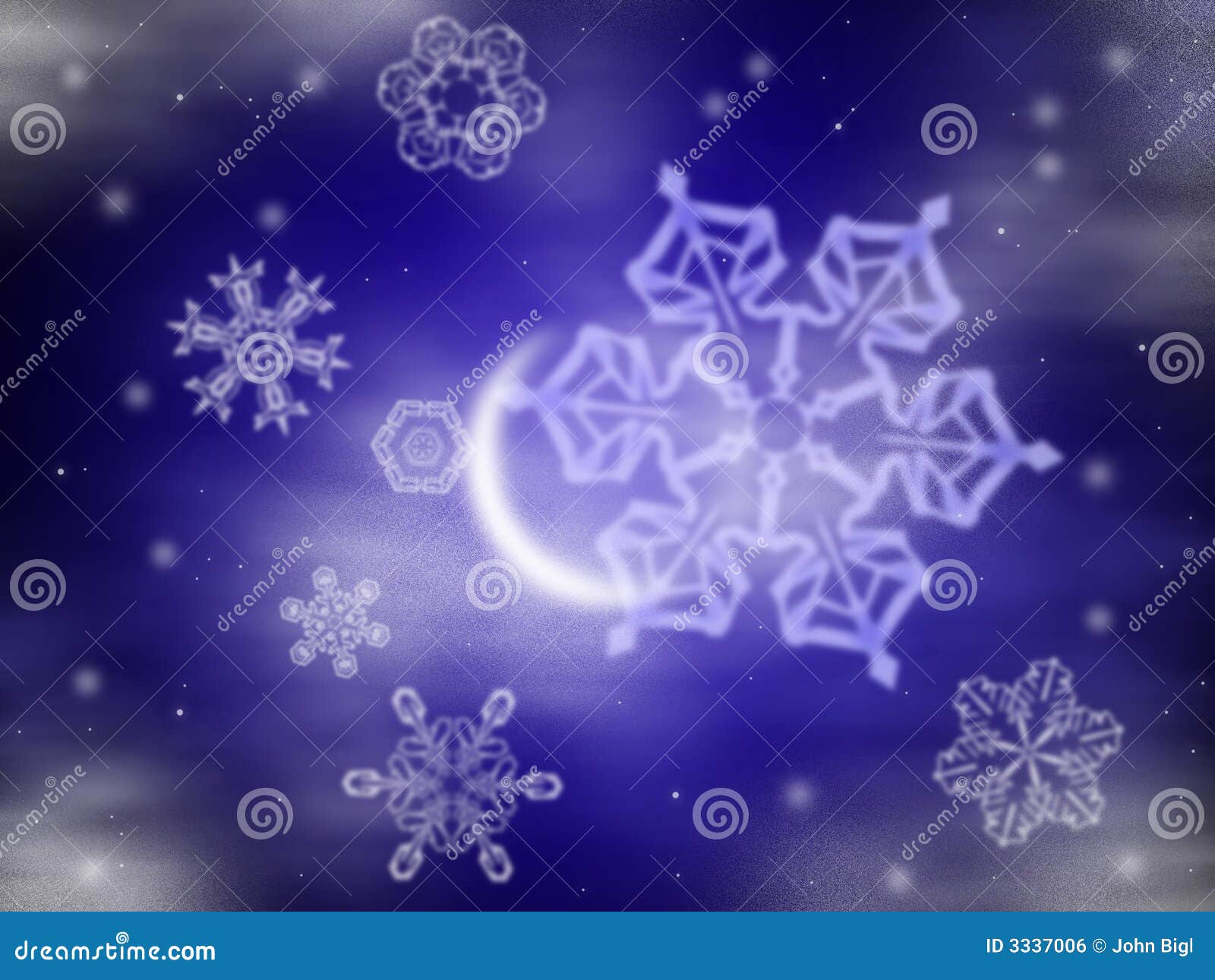 Winter night stock illustration. Illustration of snowflake - 3337006