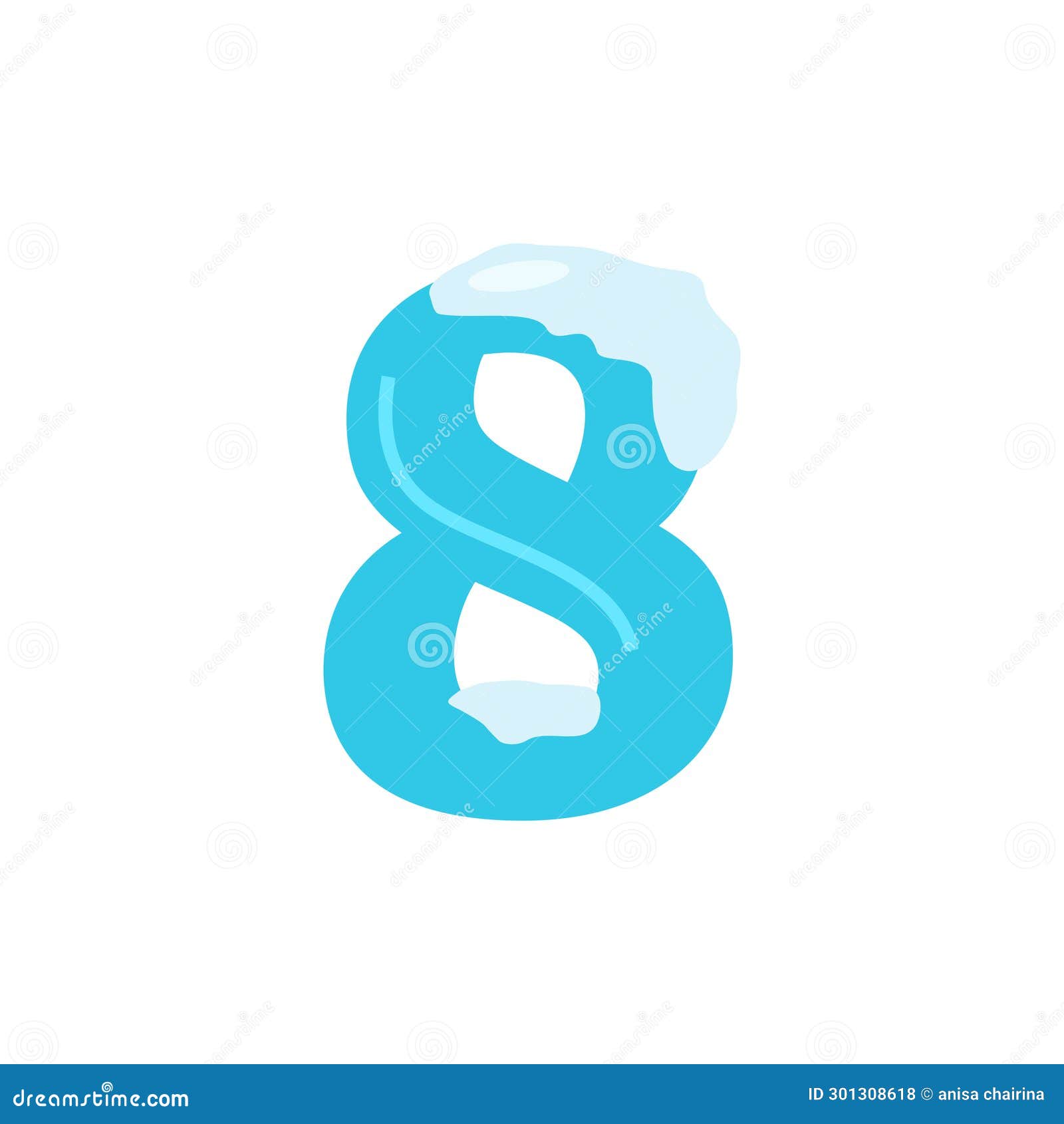 Winter Number Font Vector Design Stock Vector - Illustration of concept ...