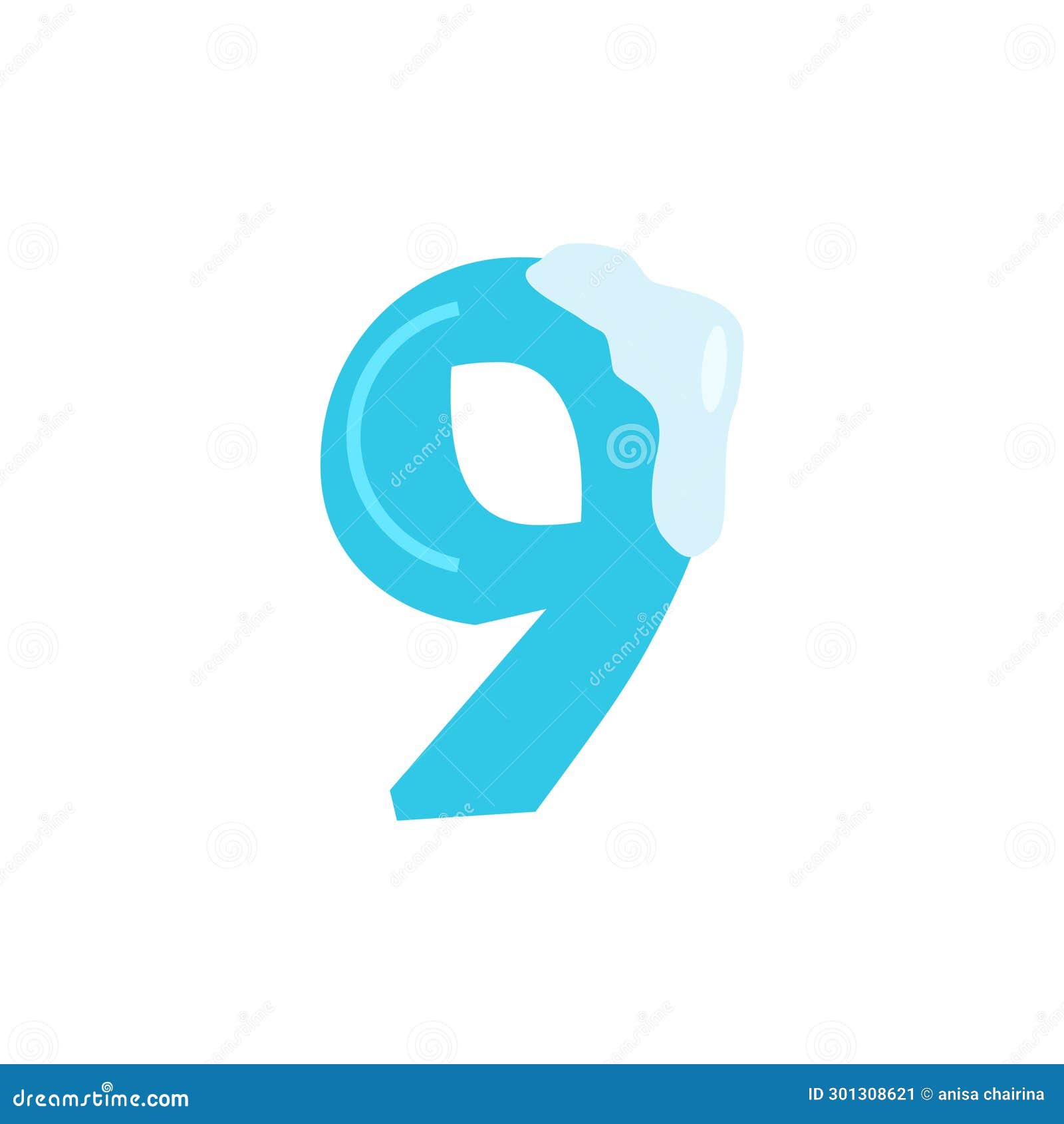 Winter Number Font Vector Design Stock Vector - Illustration of ...