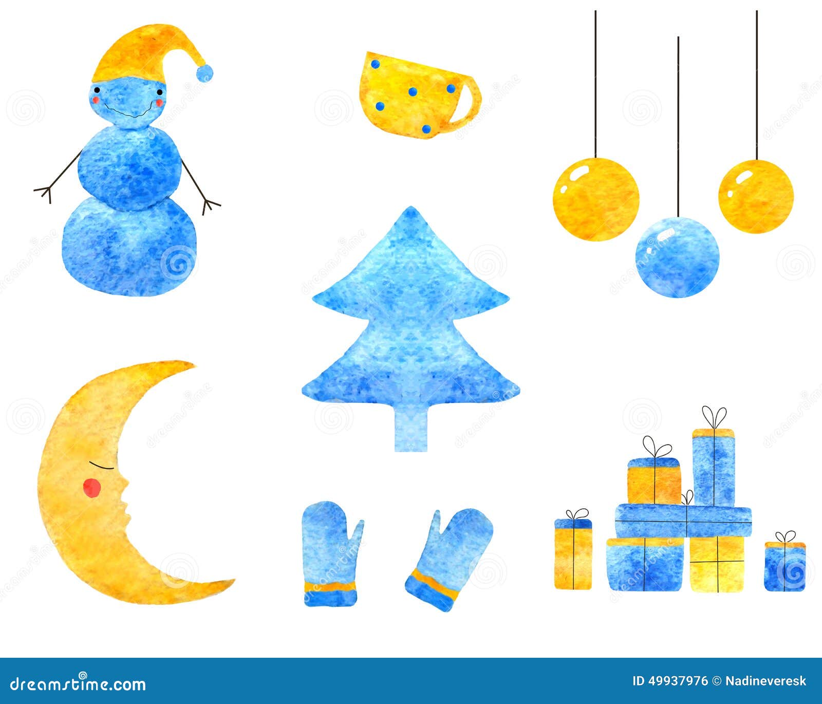 Winter objects collection stock illustration. Illustration of ...