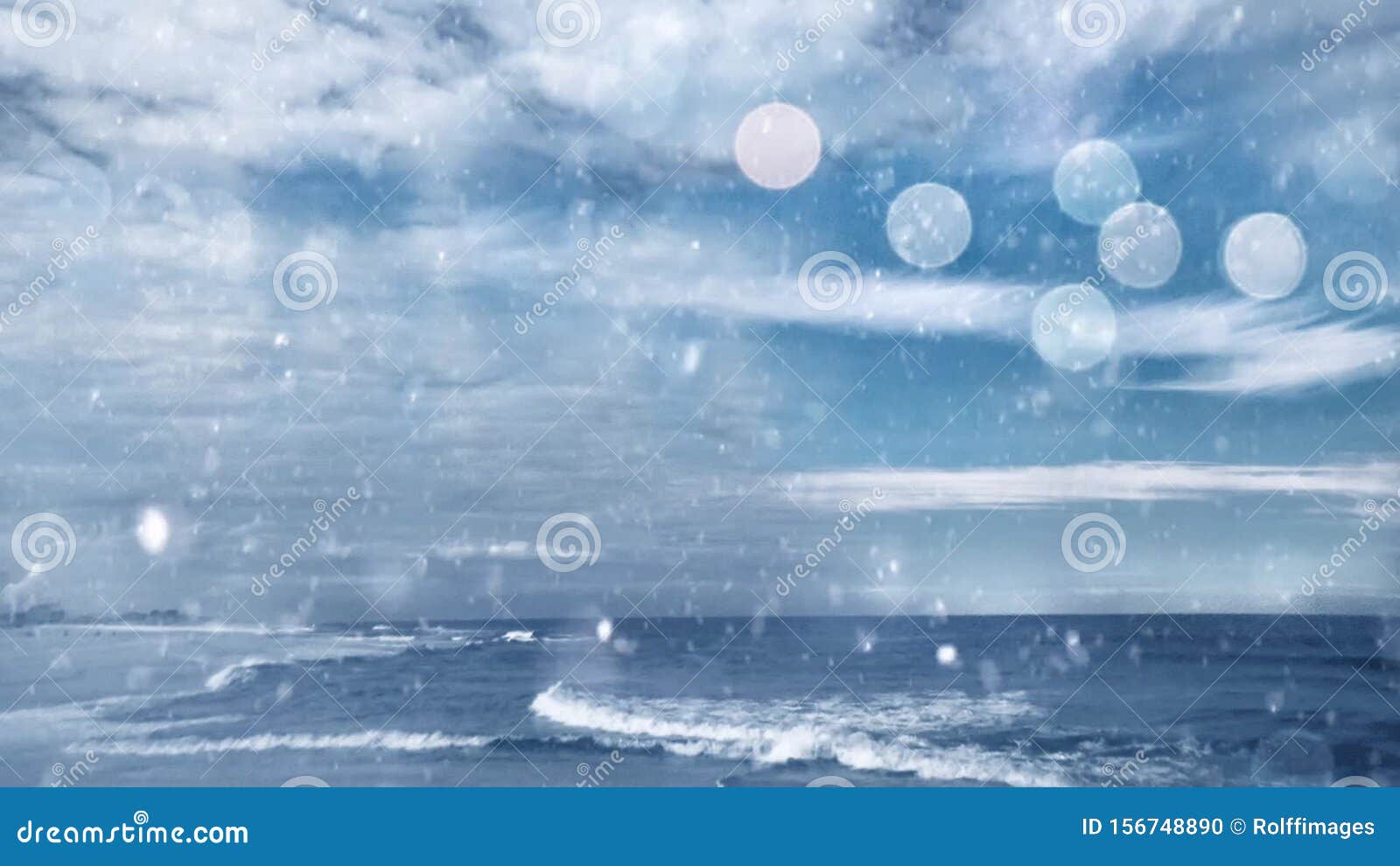 Winter Ocean stock footage. Video of horizon, landscape - 156748890