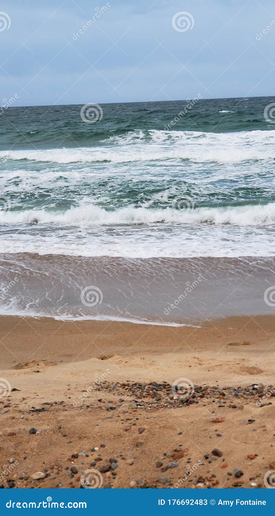 Winter Ocean waves stock image. Image of beach, winter - 176692483
