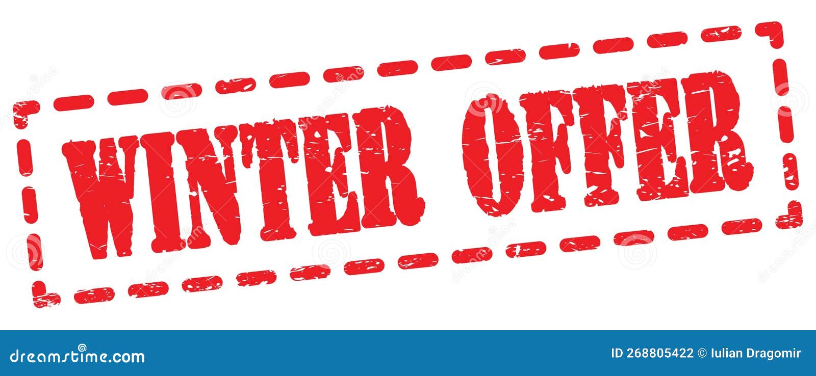 WINTER OFFER Text Written on Red Stamp Sign Stock Illustration ...