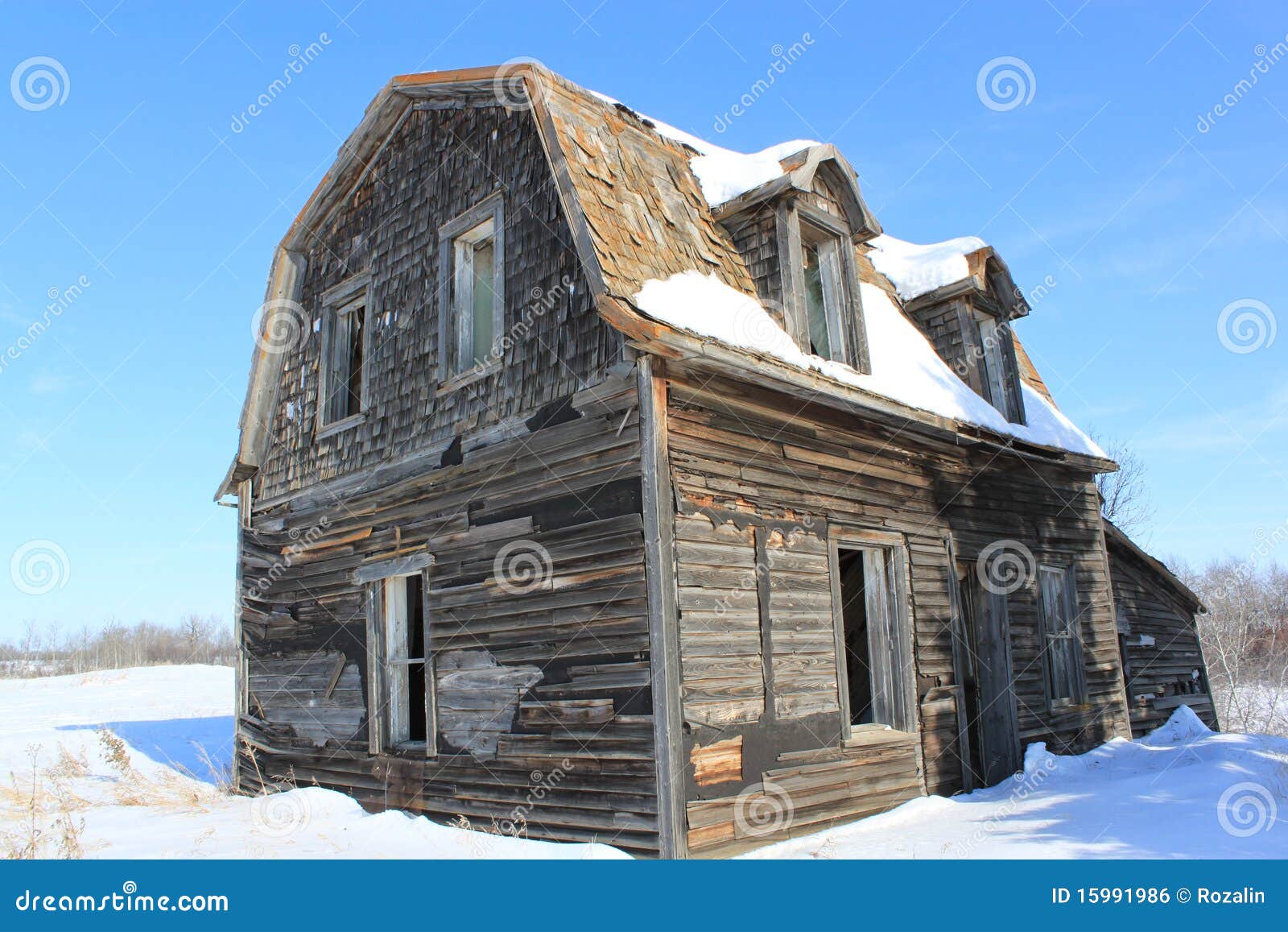 Winter old house stock photo. Image of canadian, forest - 15991986