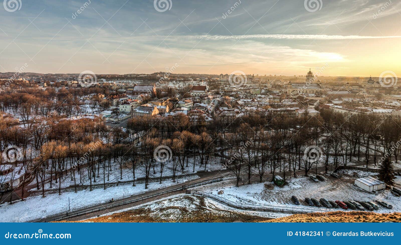Winter Old Town Vilnius Lithuania Stock Image - Image of cityscape ...