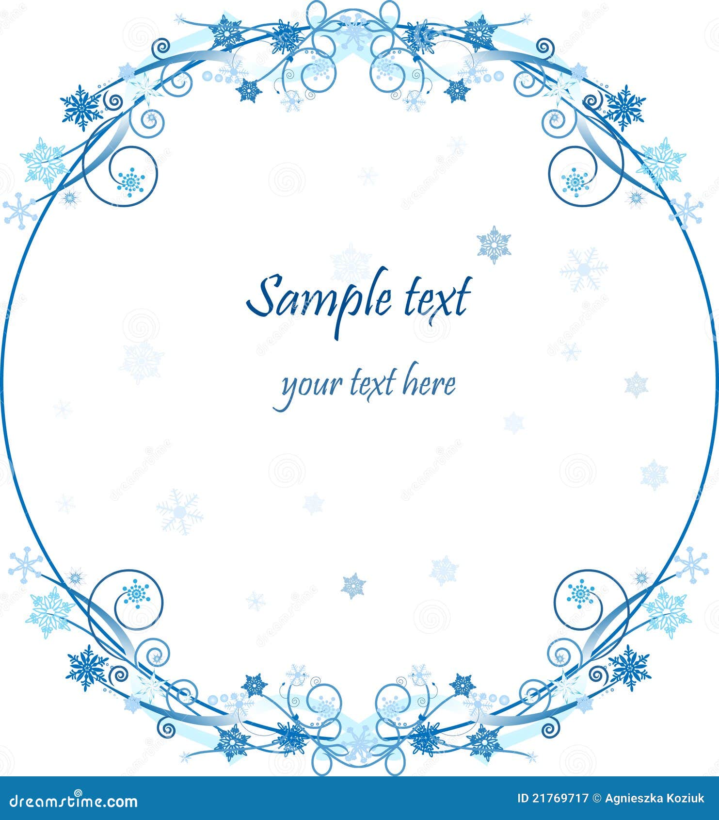 Winter Ornament Circle Design Stock Illustration - Illustration of ...