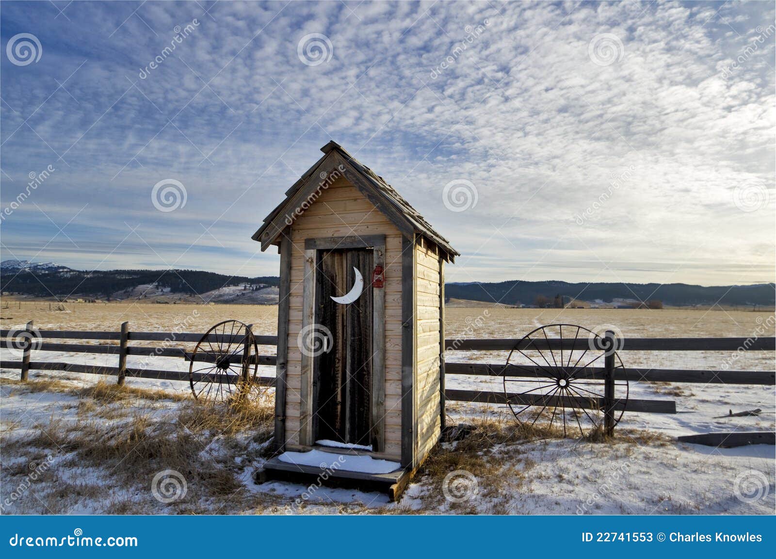Winter Outhouse stock image. Image of mountains, show - 22741553