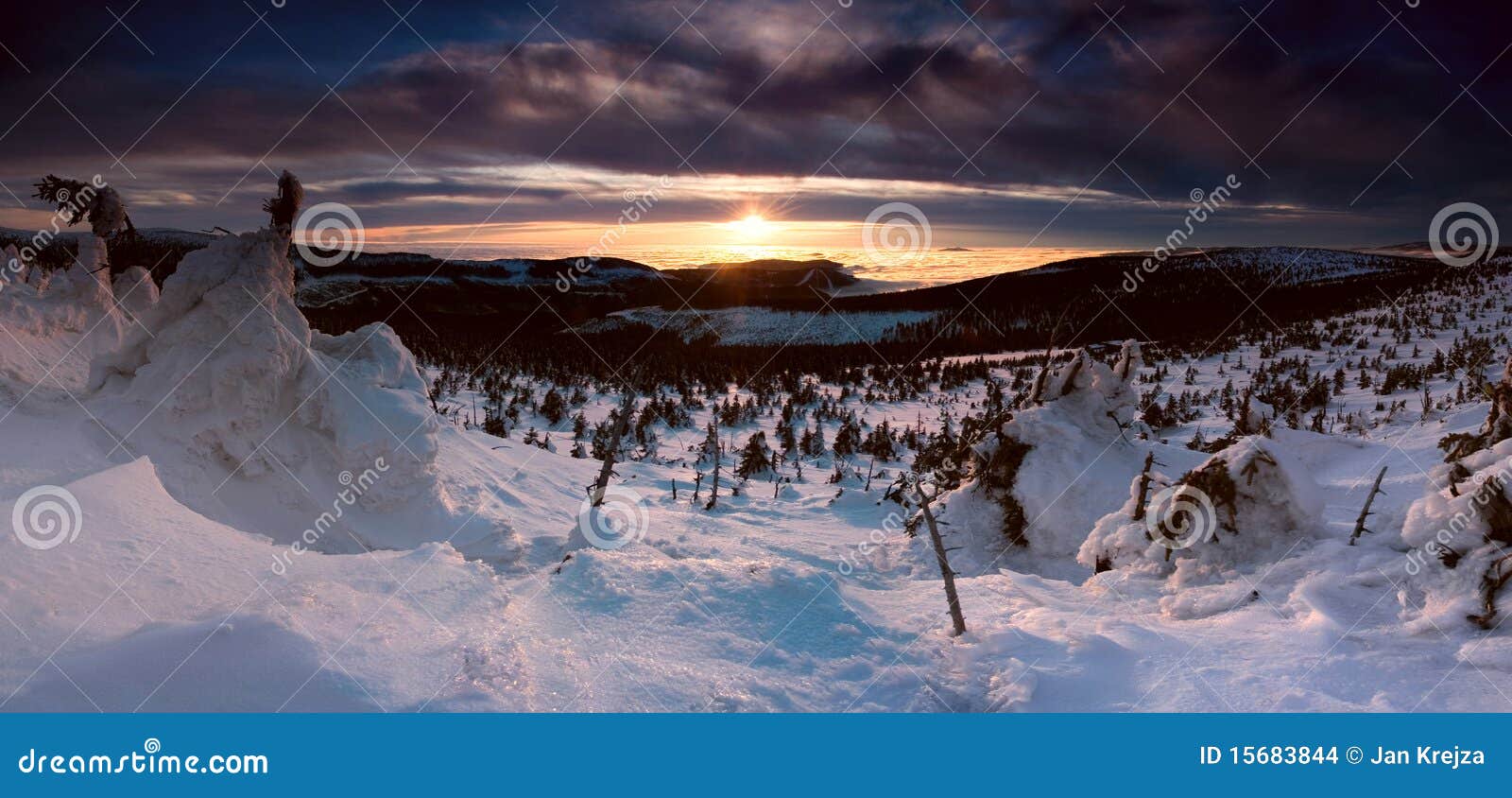 Winter panorama stock photo. Image of outdoor, view, nature - 15683844