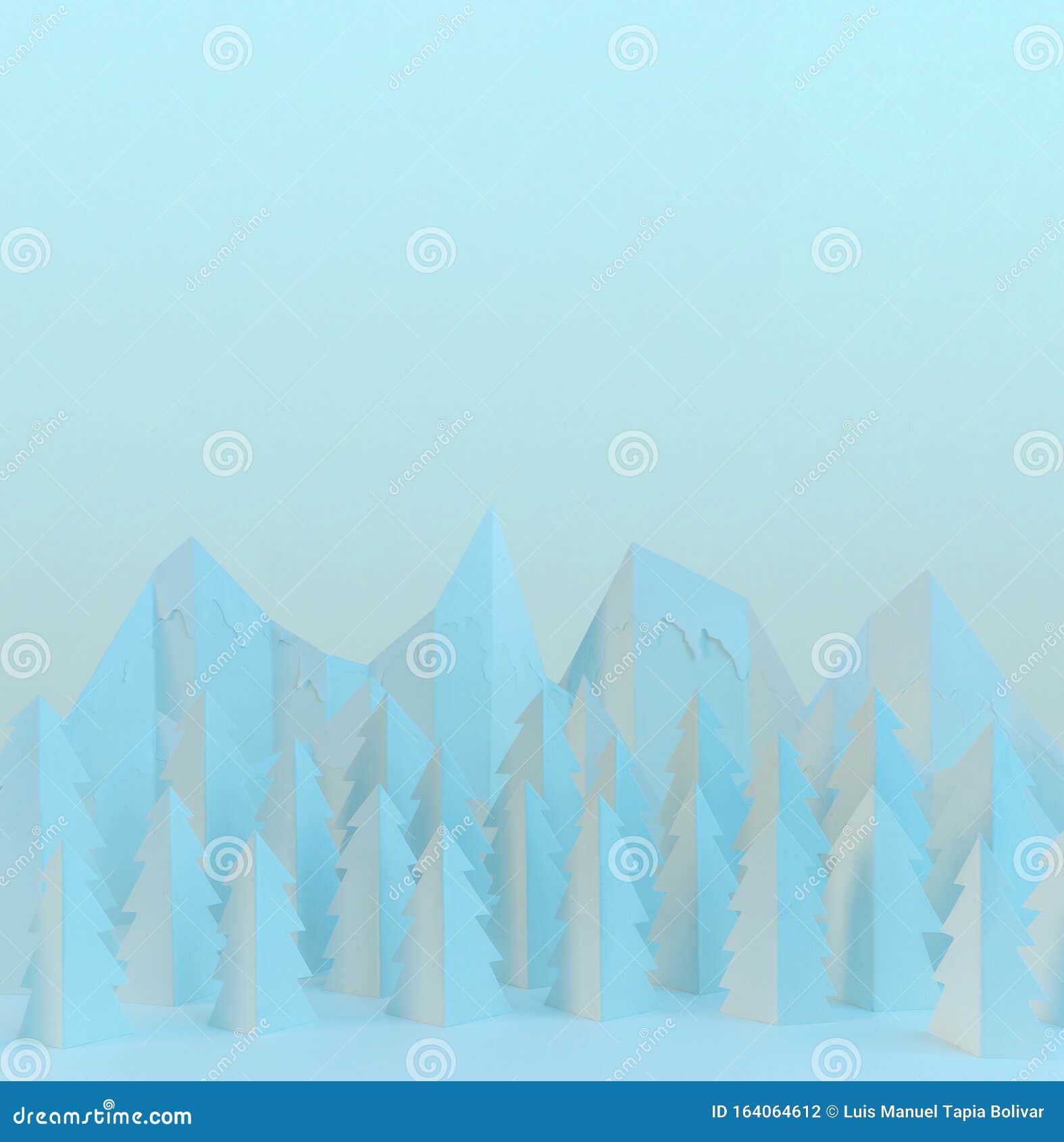 Winter paper landscape stock illustration. Illustration of holiday ...
