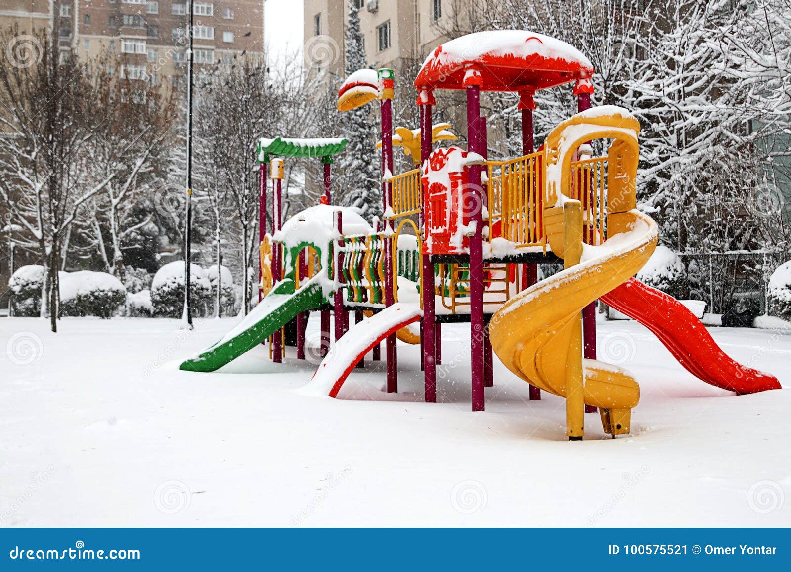 Winter and Park stock image. Image of fall, tree, park - 100575521