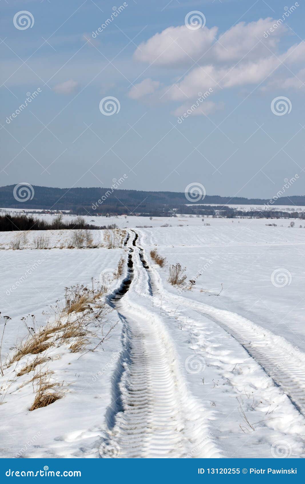 Winter path stock image. Image of urban, blue, season - 13120255