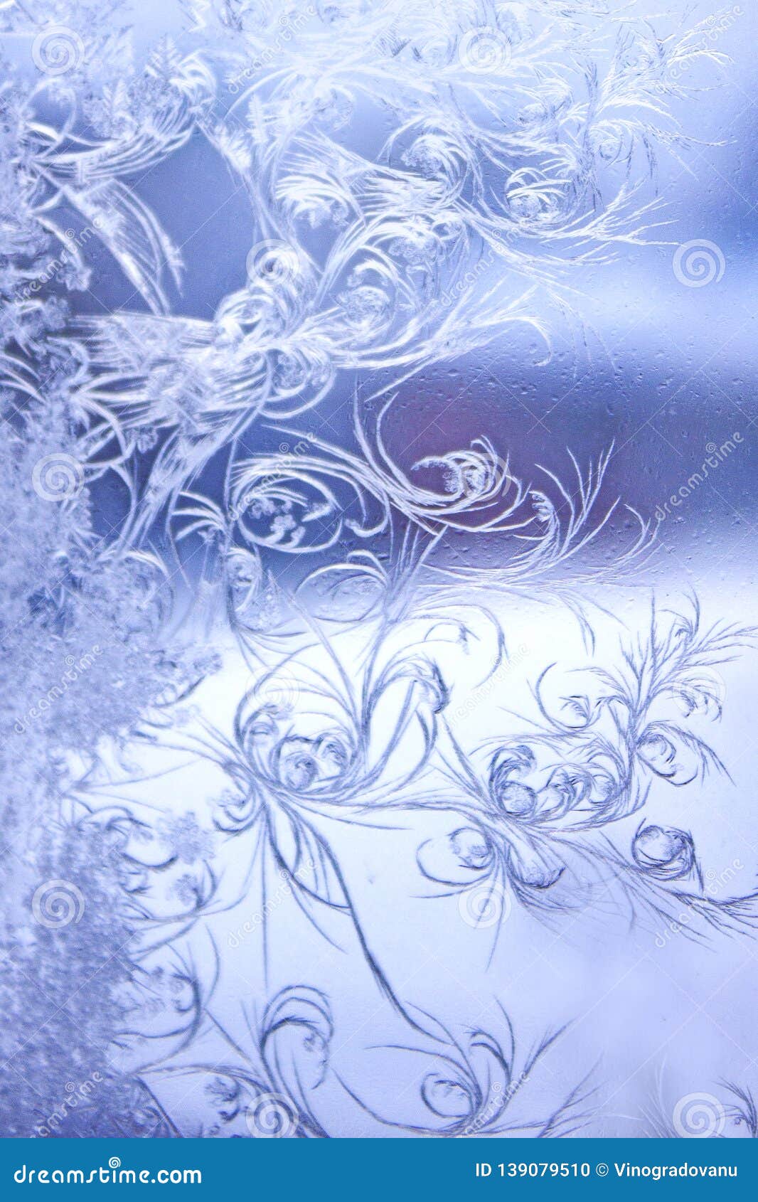 Winter Pattern on Glass. Frost. Winter Draws Patterns Stock Photo ...