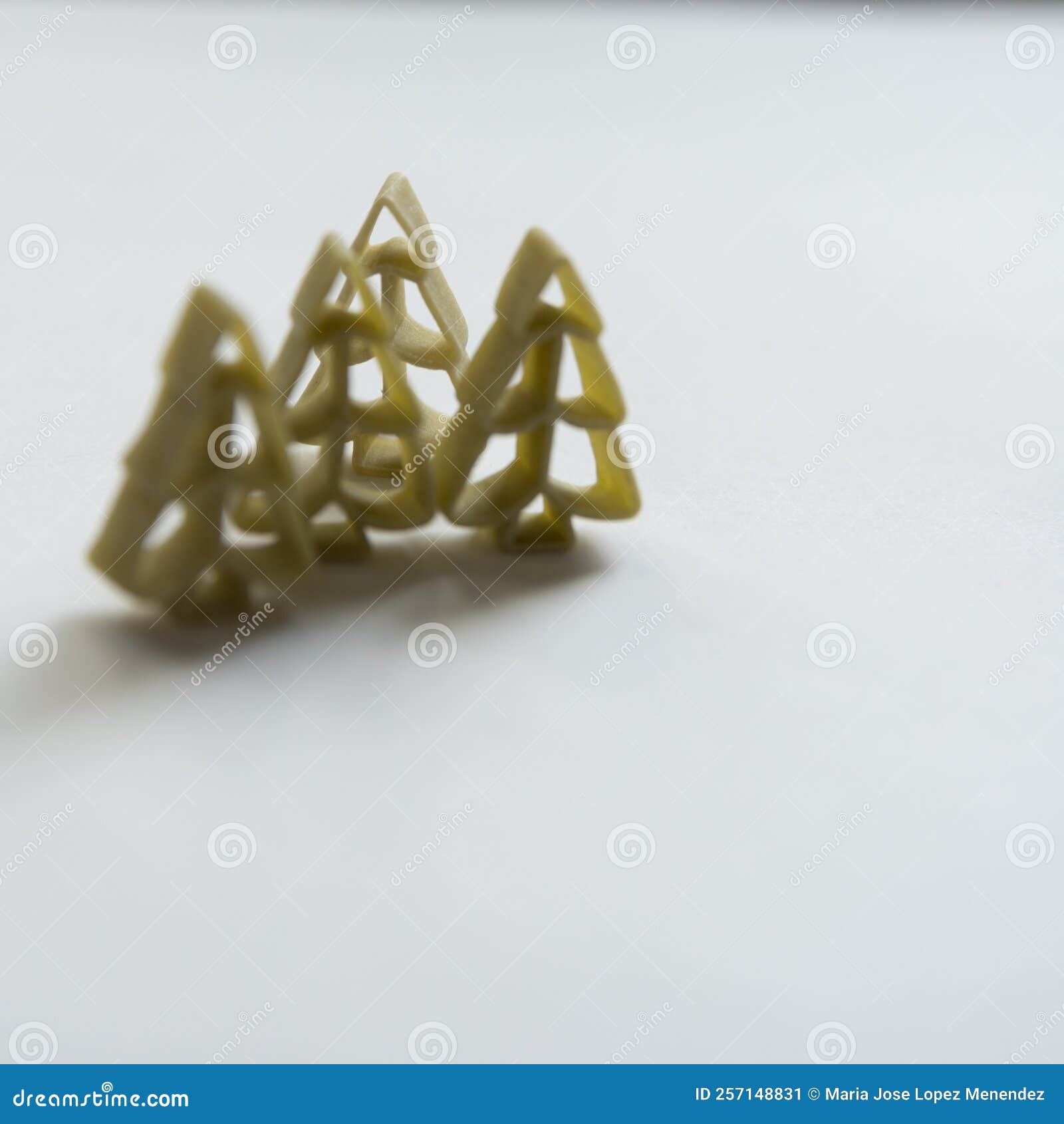 Winter Pattern. Green Tree Shaped Pasta Stock Image - Image of design ...