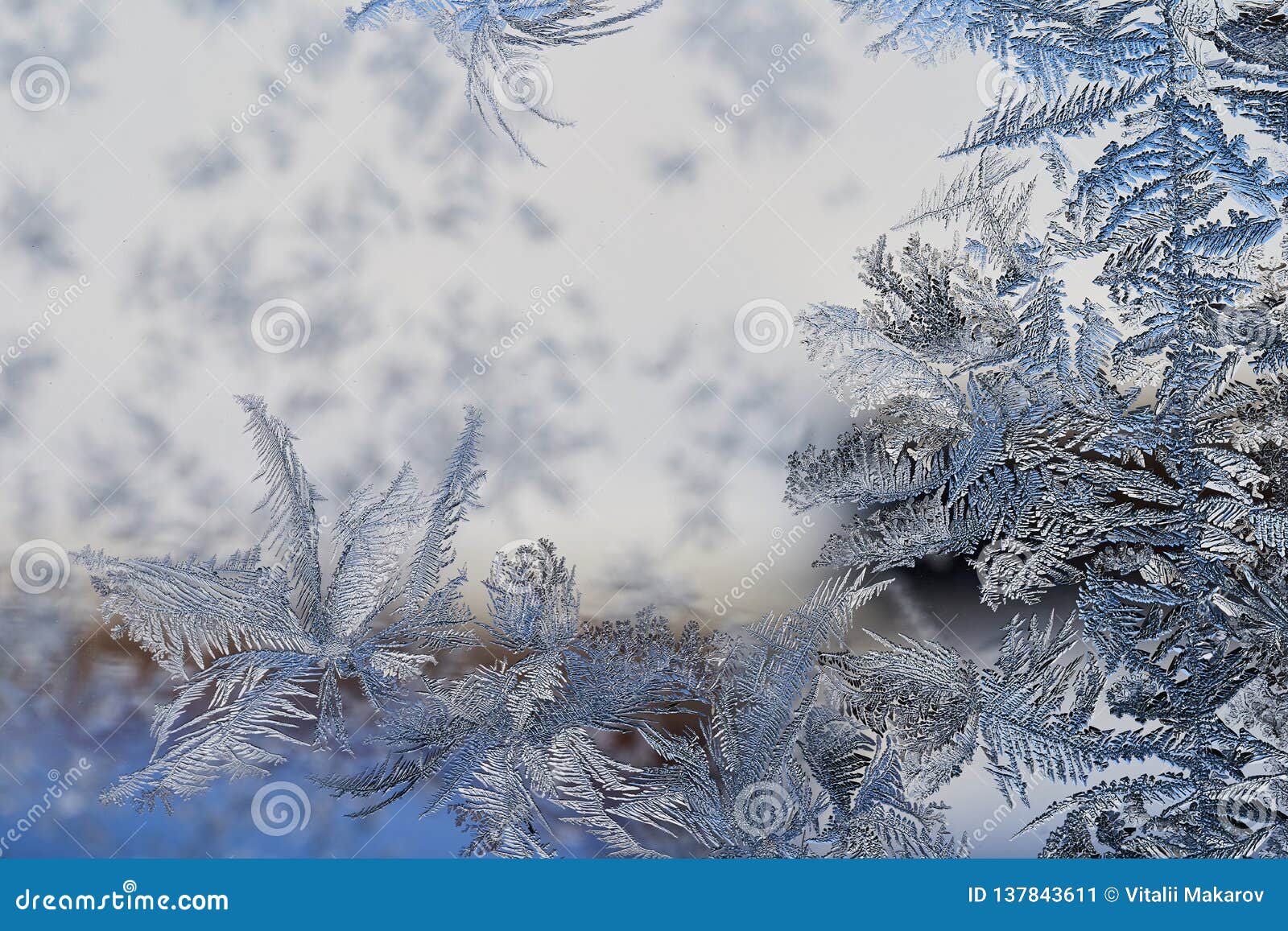 Winter Pattern of Ice Crystals on Glass Stock Image - Image of crystal ...