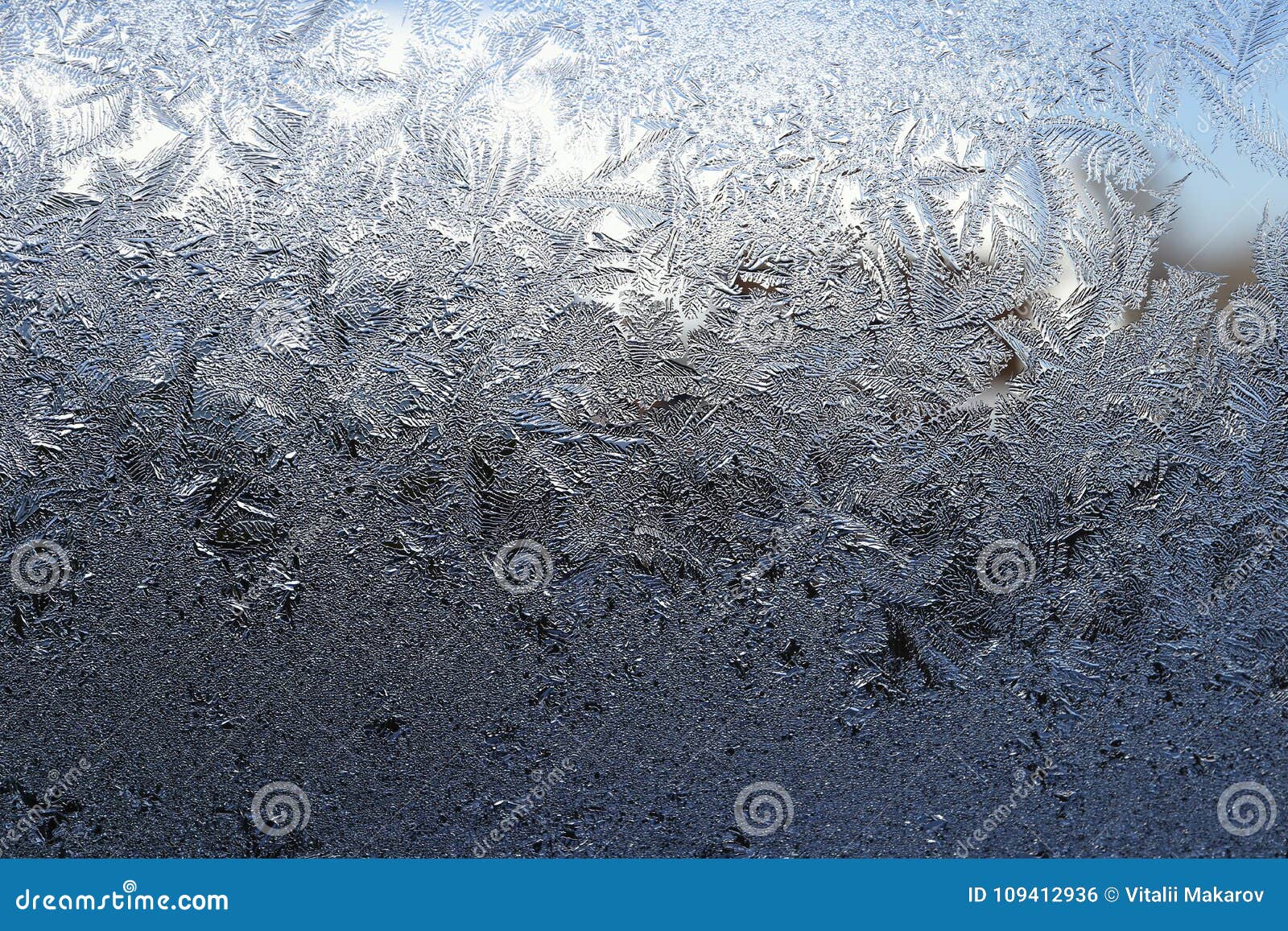 Winter Pattern of Ice Crystals on Glass Stock Photo - Image of shining ...