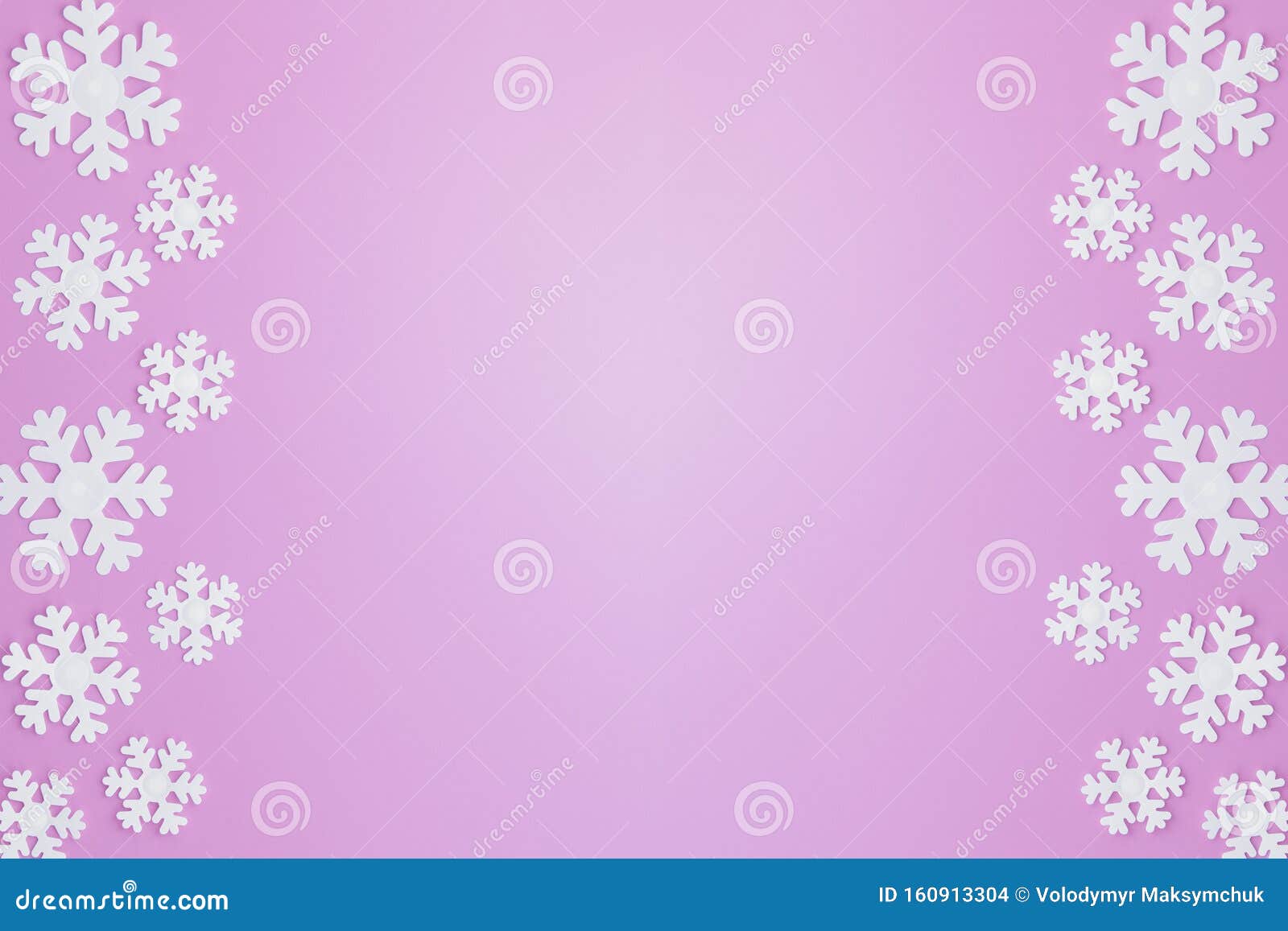 Winter Pattern Made of Snowflakes and on Pink Background. Christmas ...