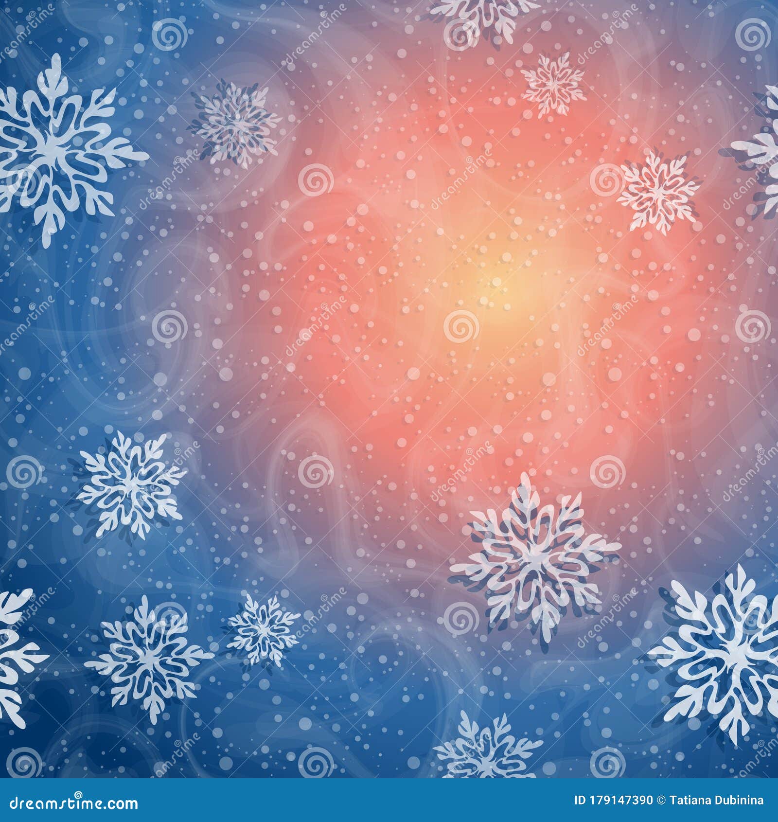 Snowfall. Snow-white Snowflakes Are Falling From The Sky. Vector ...
