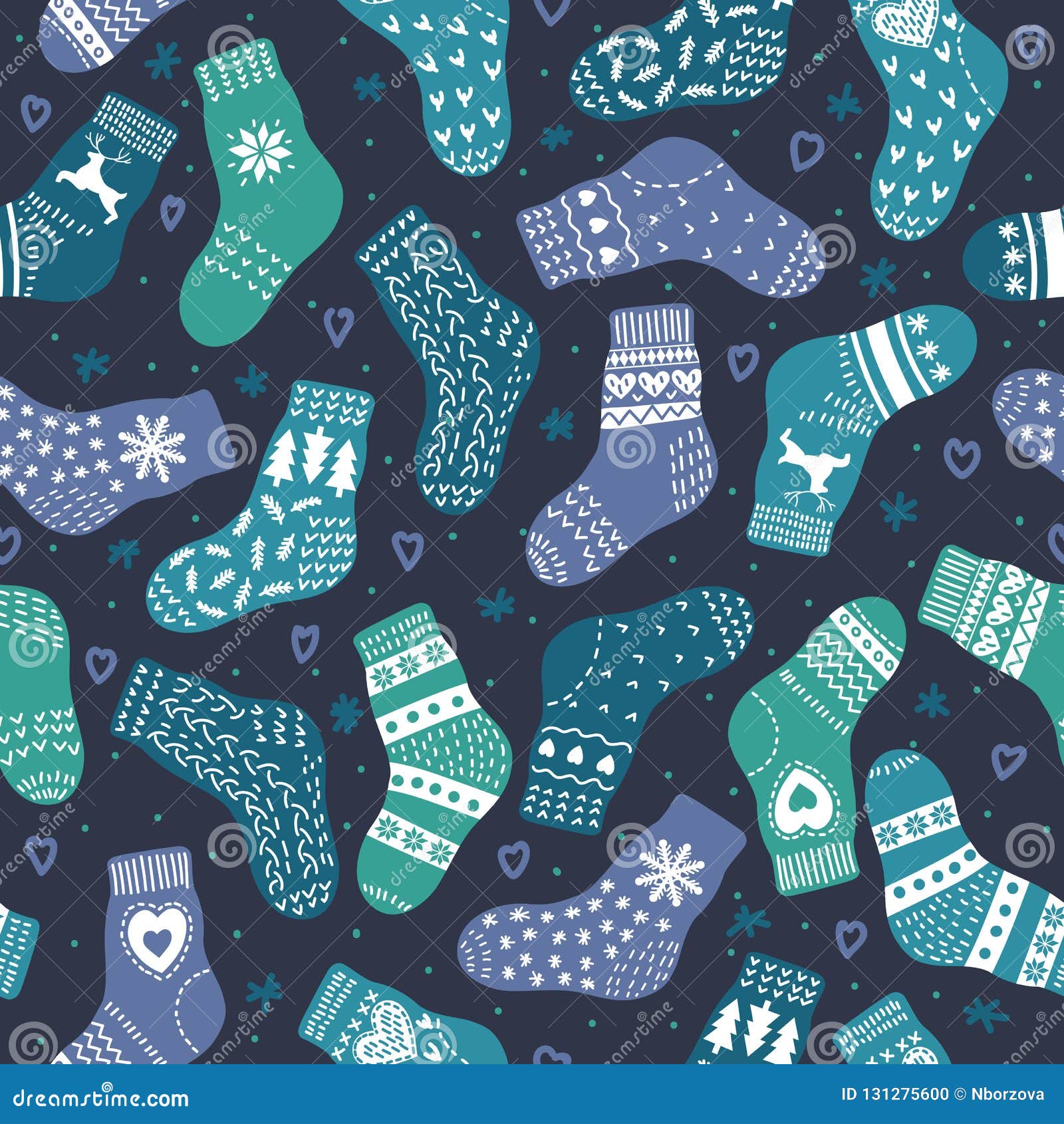 Winter Pattern from Warm Socks Stock Vector - Illustration of wallpaper ...