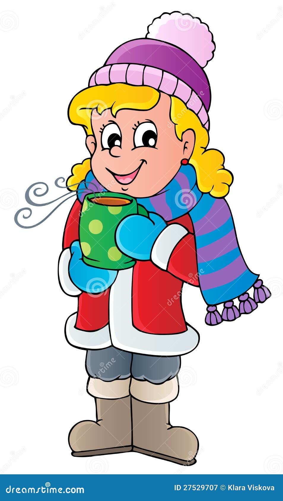 Winter Person Cartoon Image 1 Stock Vector - Illustration of clothes ...