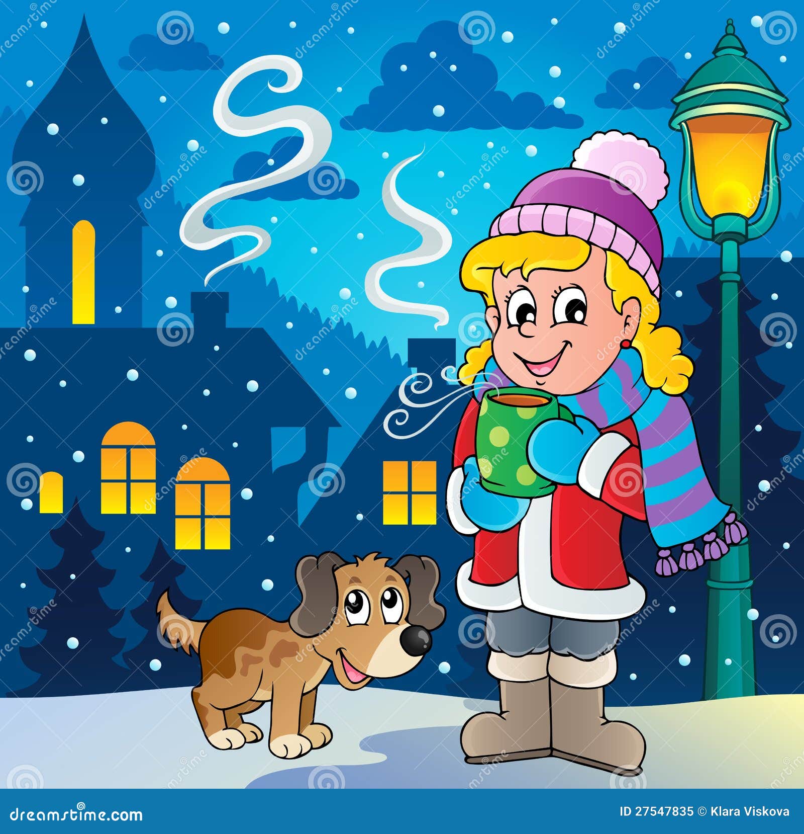 Winter Person Cartoon Image 2 Stock Vector - Illustration of happy ...