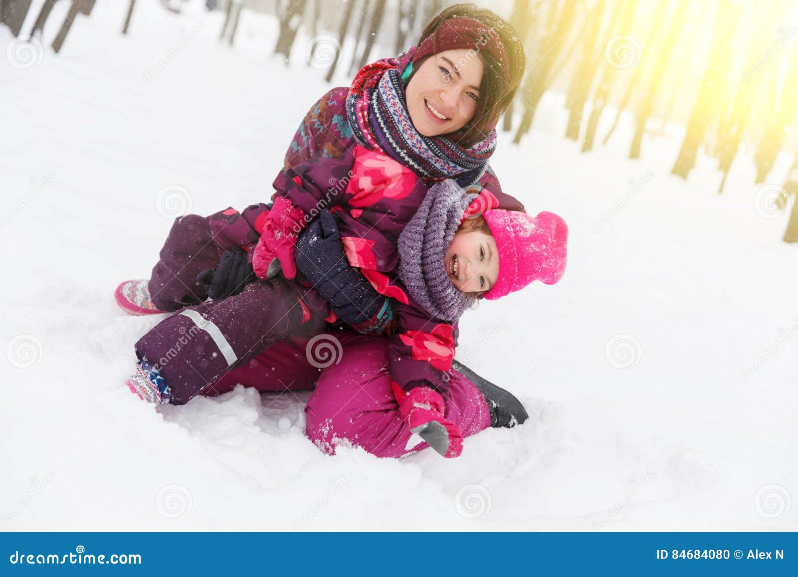 Winter Photo Mother , Daughter Stock Photo - Image of lifestyle ...