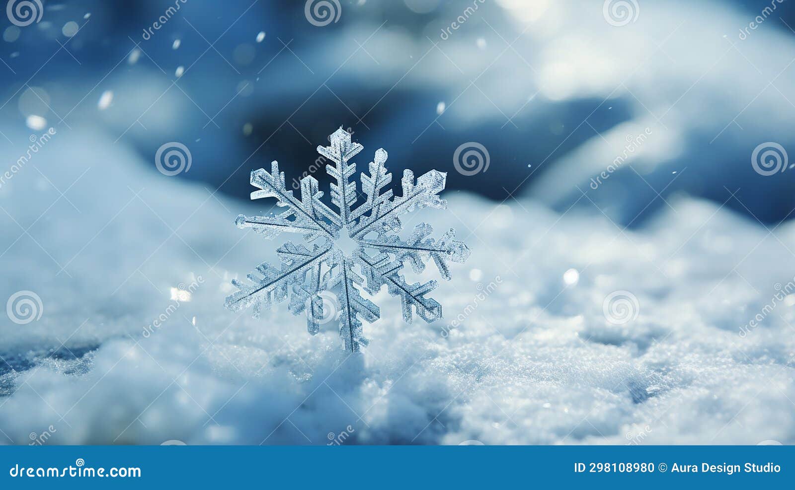 Winter Photos of Little Snowflake on the Snow Stock Photo - Image of ...