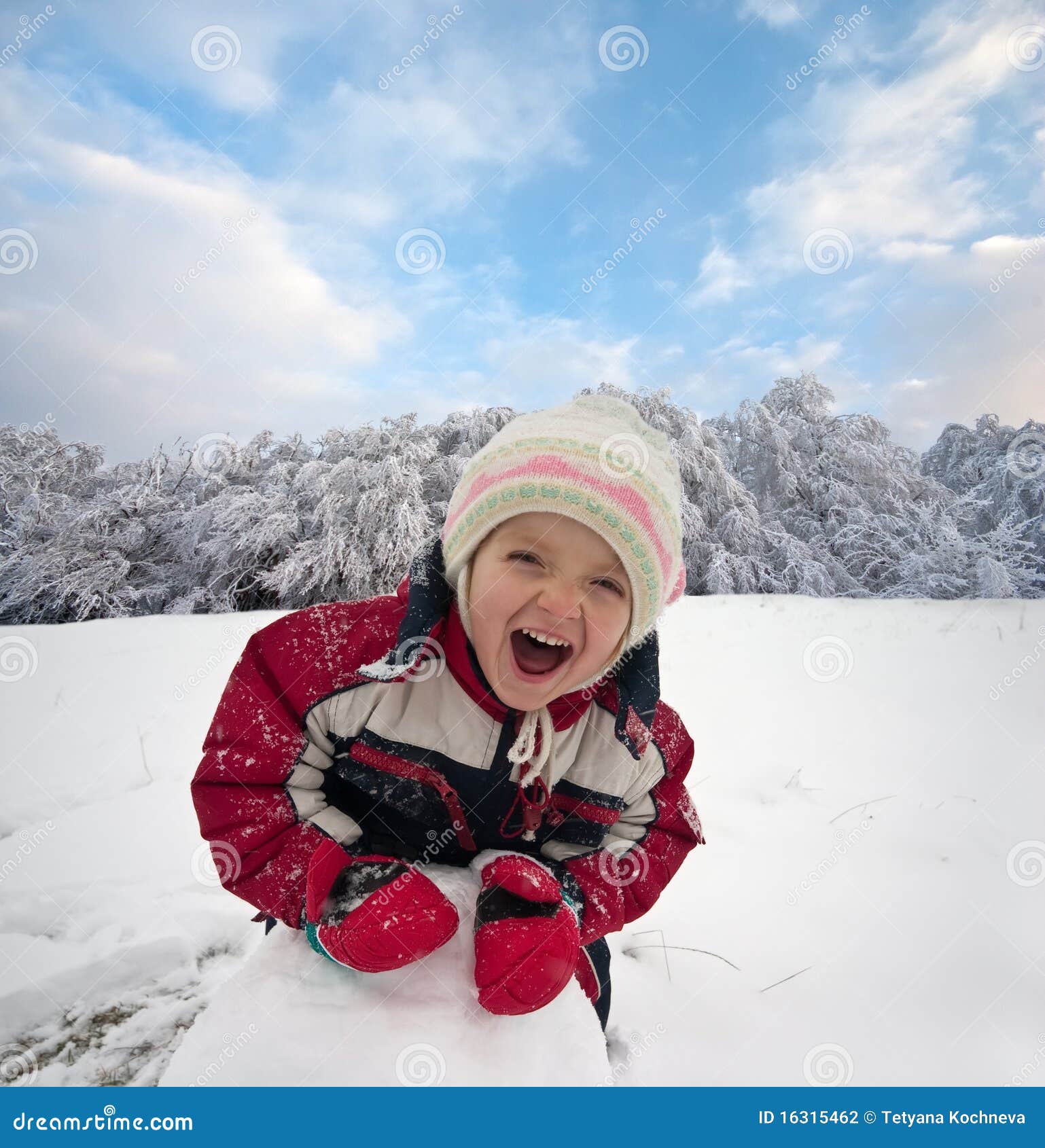 Winter play stock photo. Image of baby, december, little - 16315462
