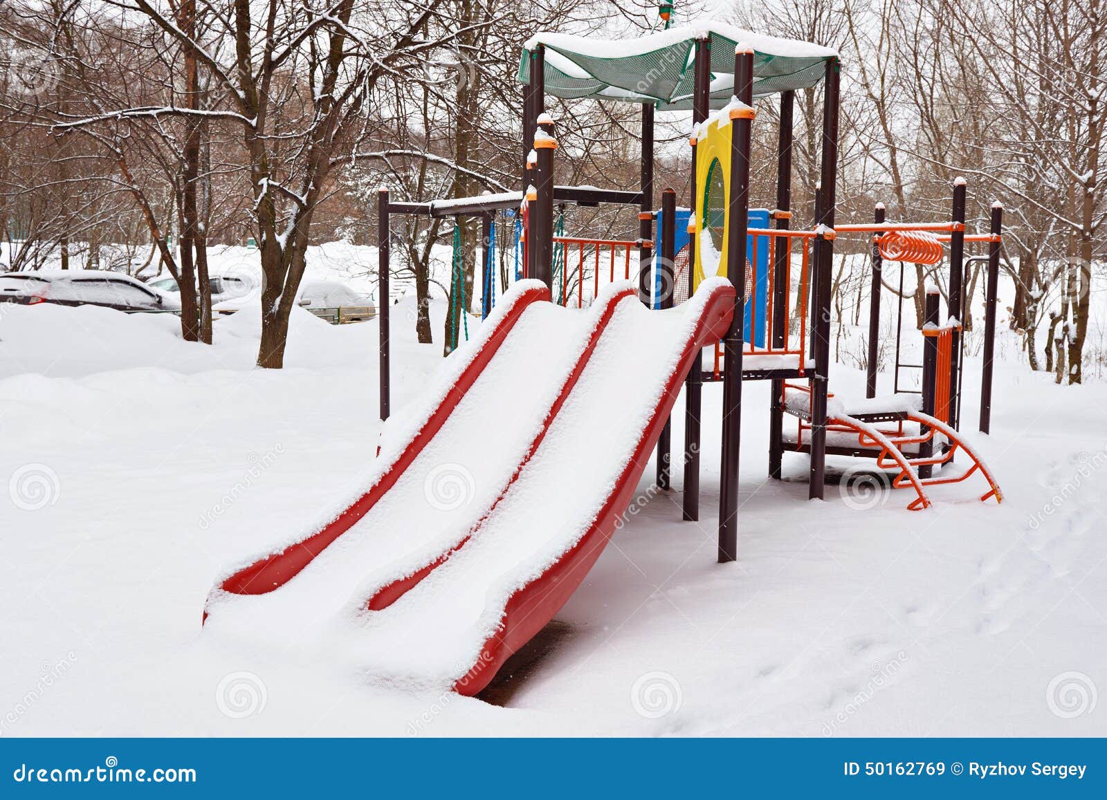 Winter playground stock image. Image of outside, february - 50162769