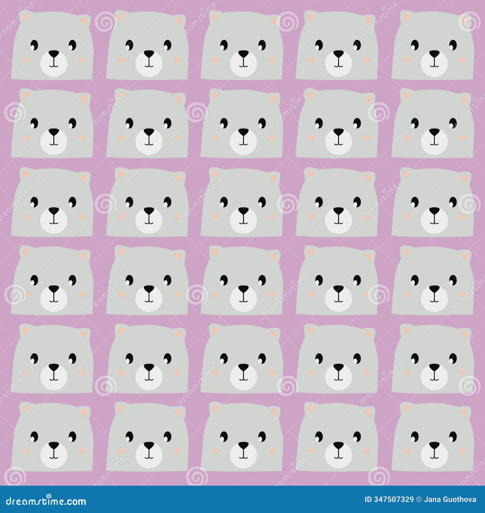 Winter Polar Bears Illustrated Pattern Texture Stock Vector ...