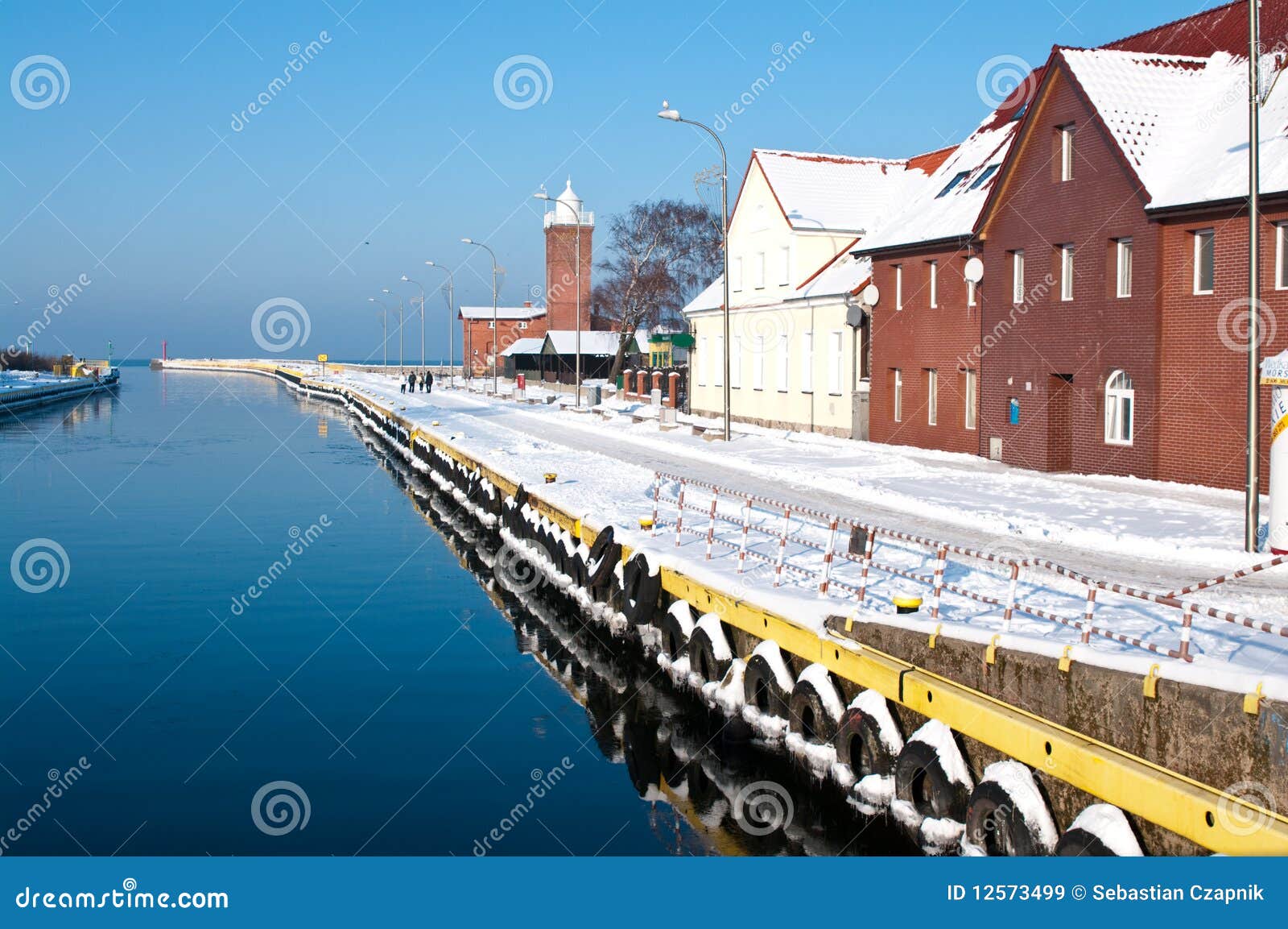 Winter port stock image. Image of europe, harbour, quay - 12573499