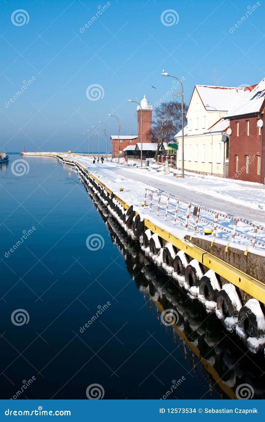 Winter port stock photo. Image of wintry, european, scenic - 12573534