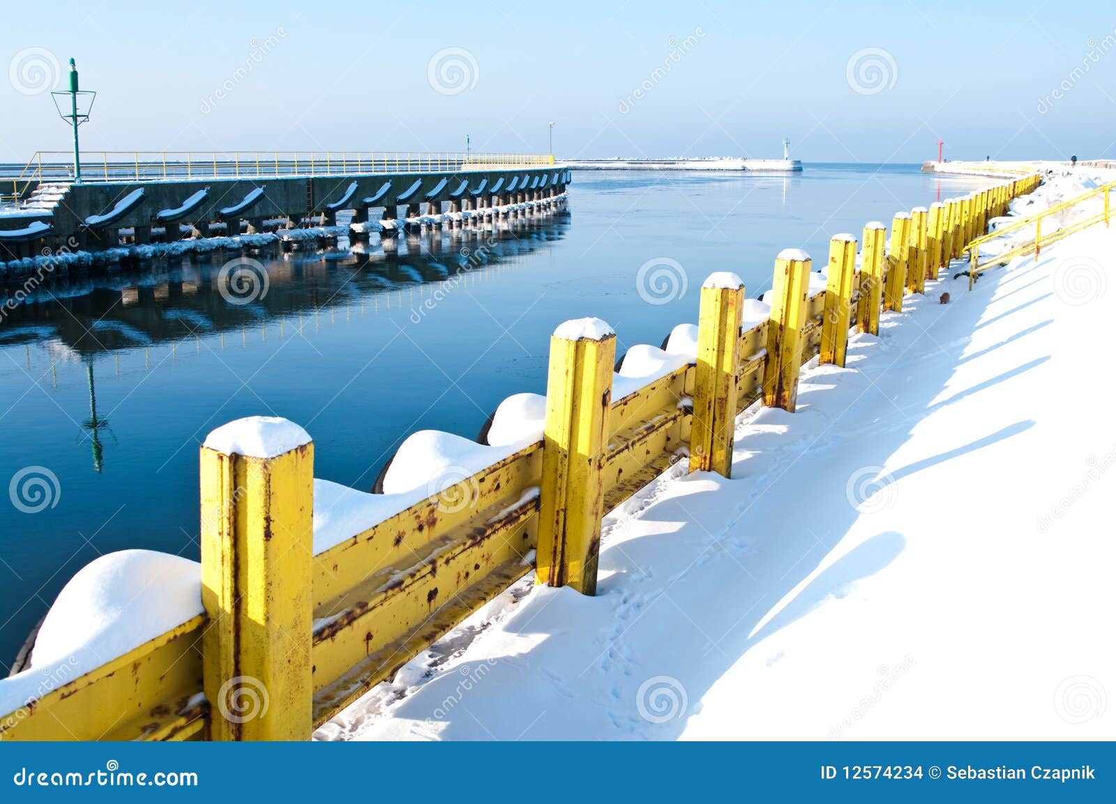 Winter port stock photo. Image of sunny, harbor, winter - 12574234