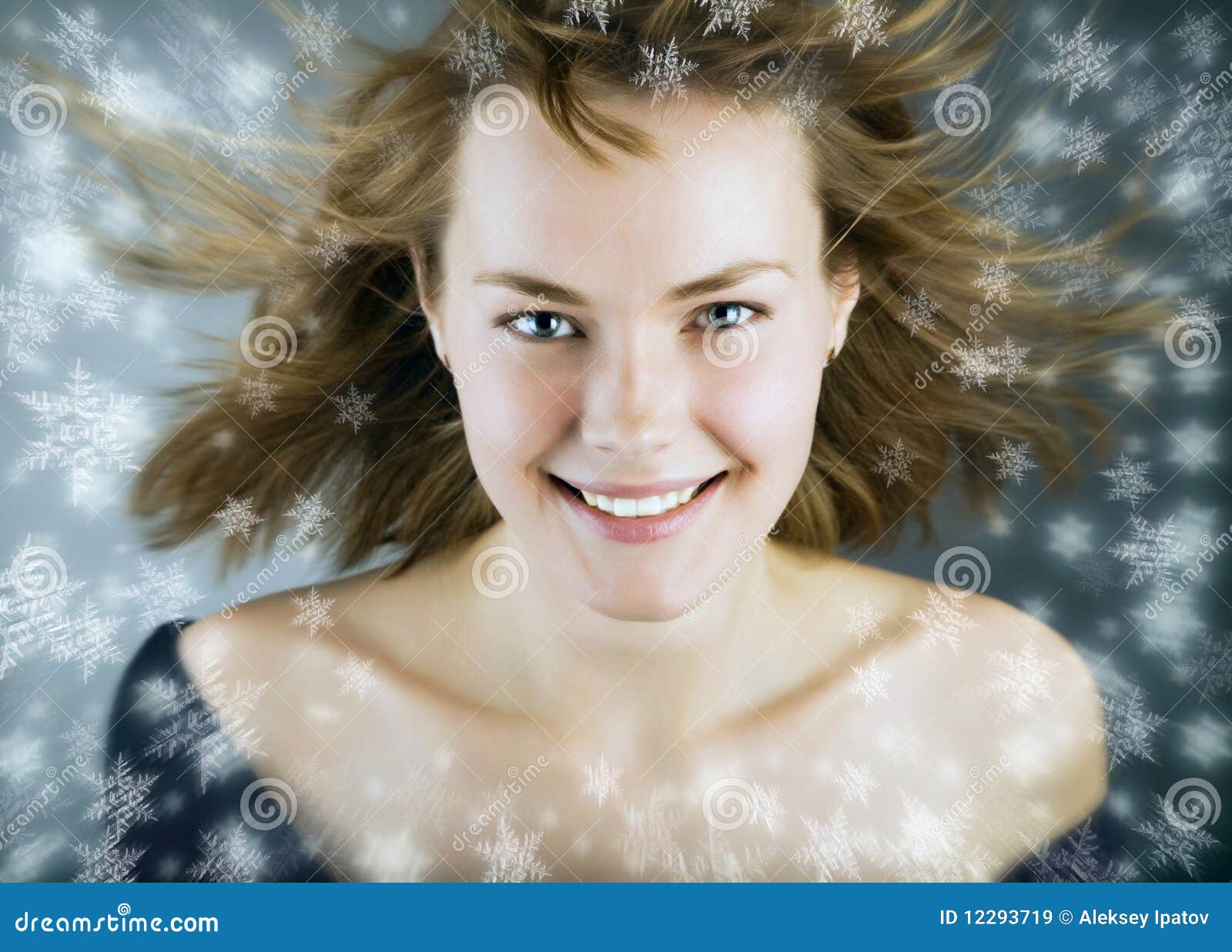 Winter portrait stock image. Image of cosmetology, gladness - 12293719