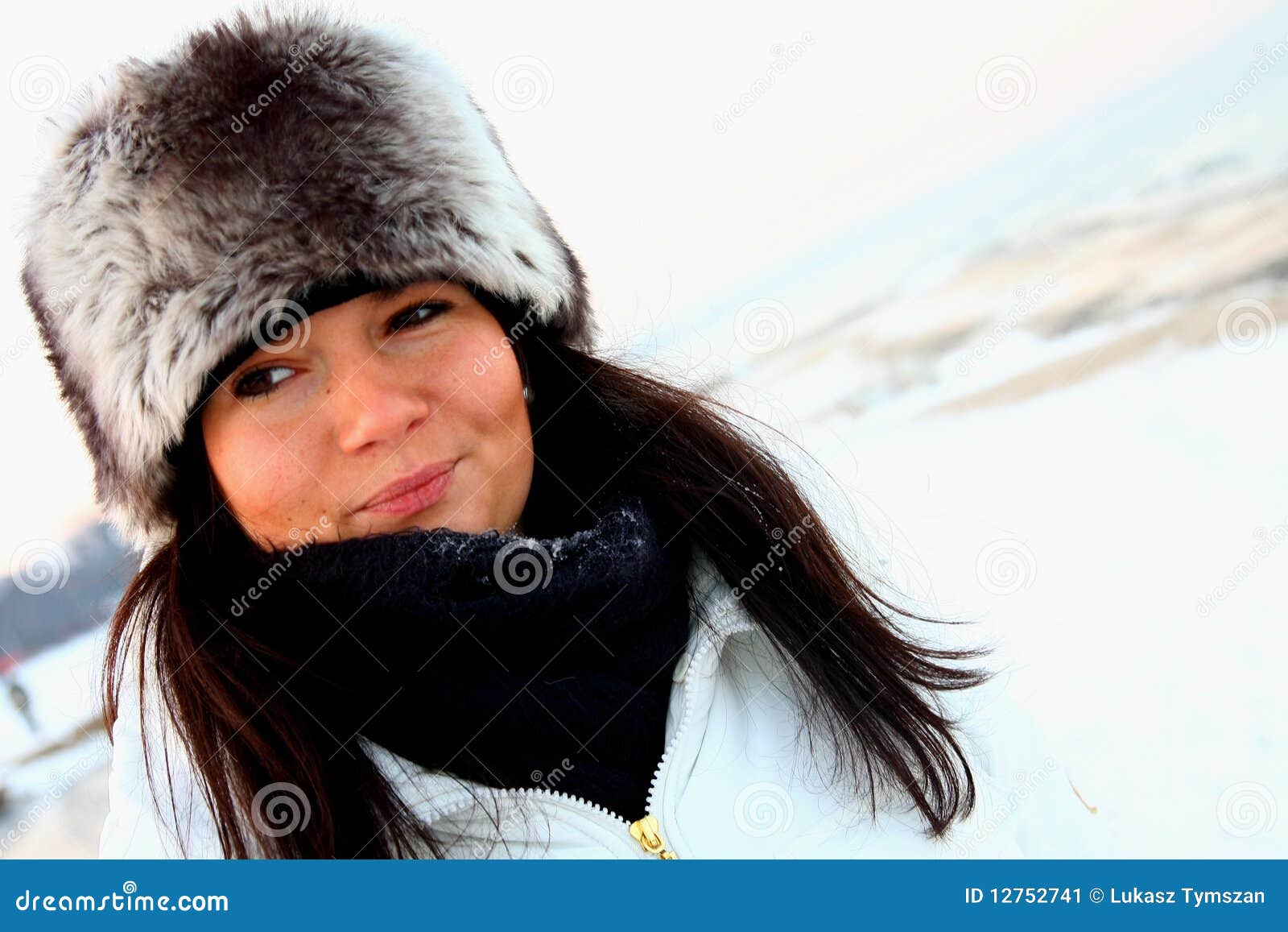 Winter portrait stock image. Image of outdoor, elegant - 12752741