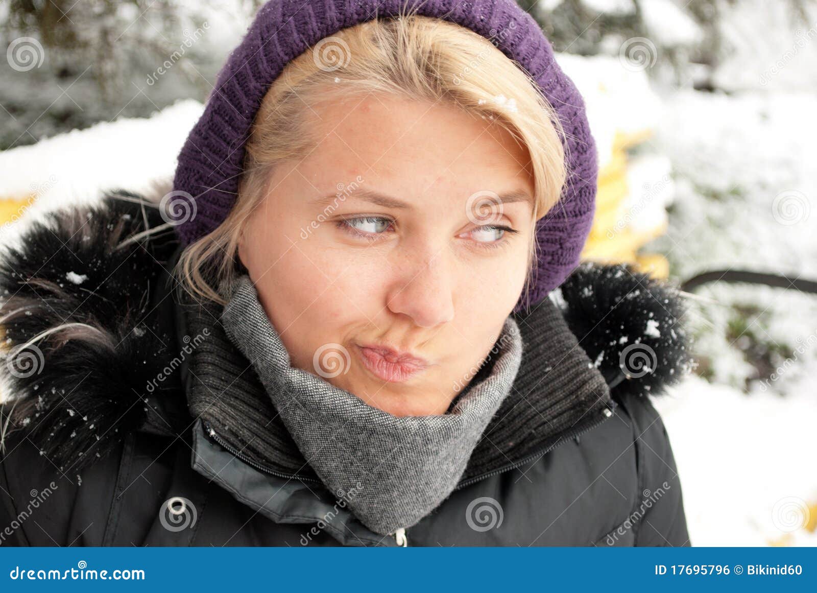 Winter portrait. stock photo. Image of person, adult - 17695796