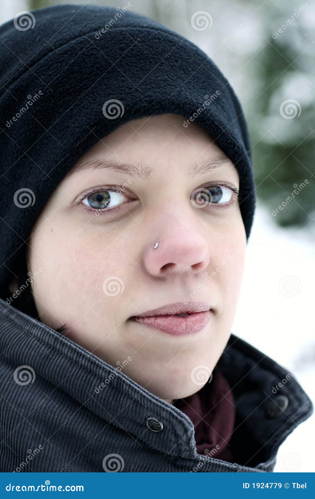 Winter portrait stock image. Image of white, youth, cold - 1924779