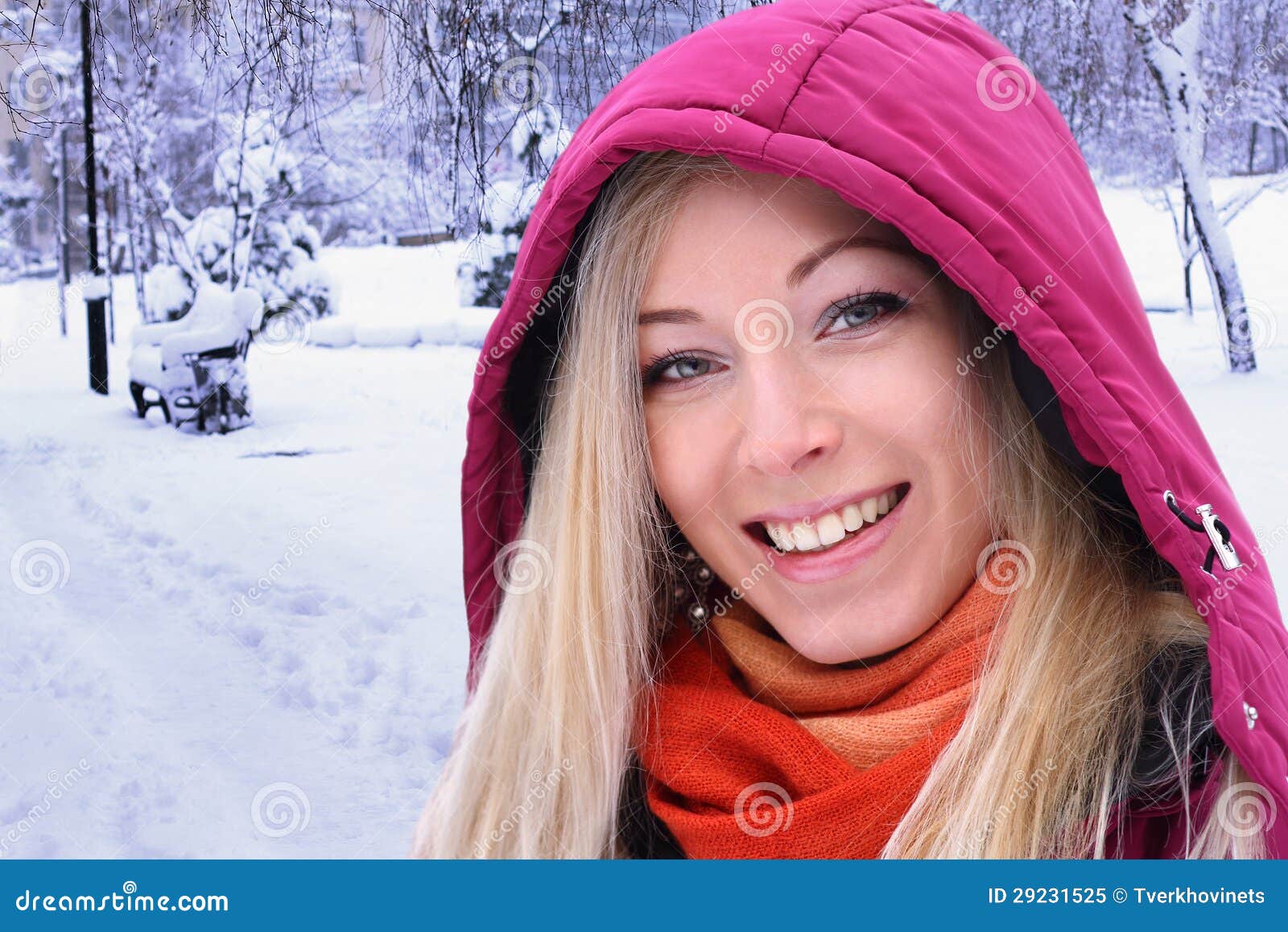 Winter portrait stock image. Image of female, person - 29231525