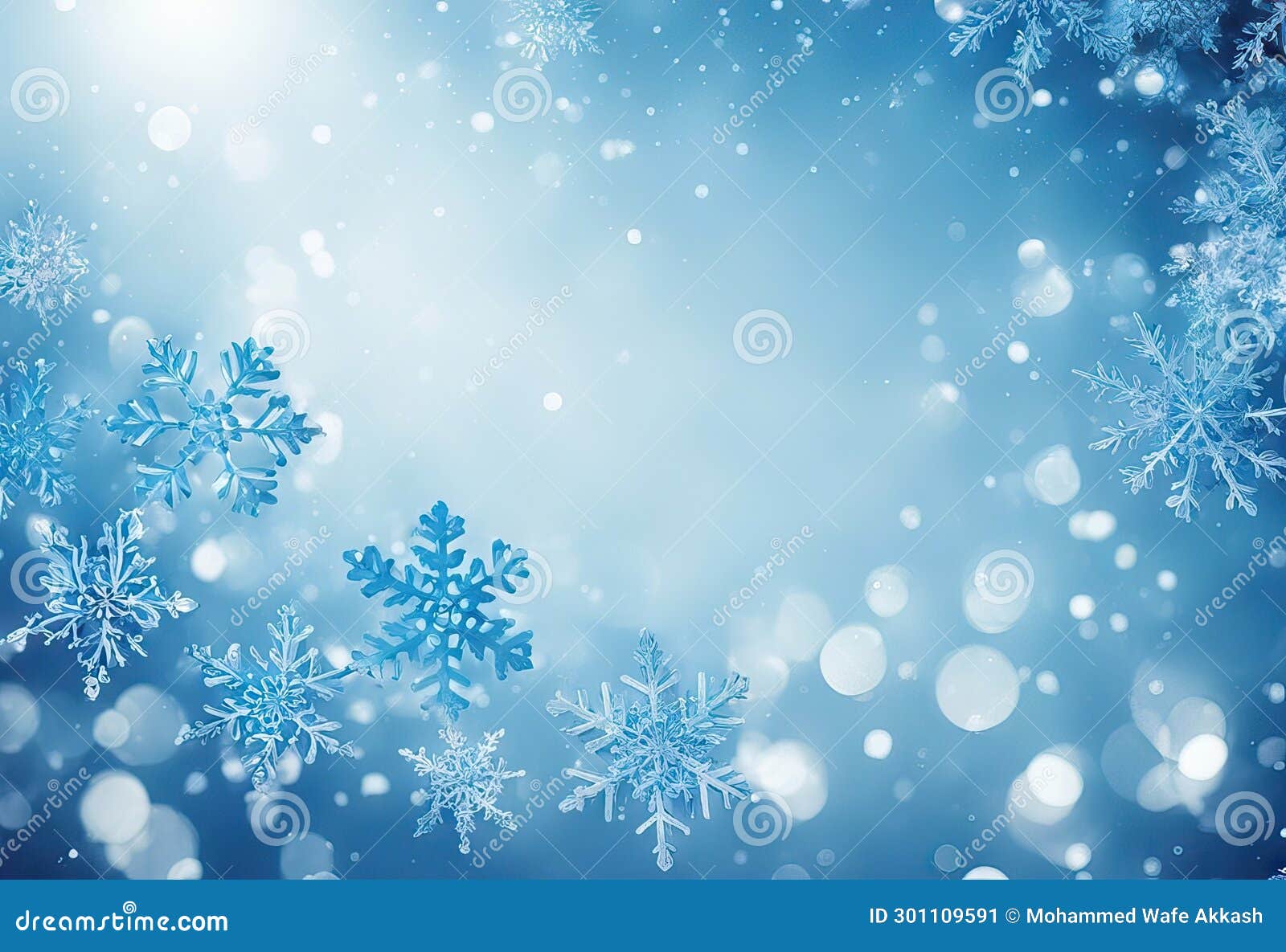 Winter Print with Blue Snowflakes Stock IllustrationSnowflake Shape ...