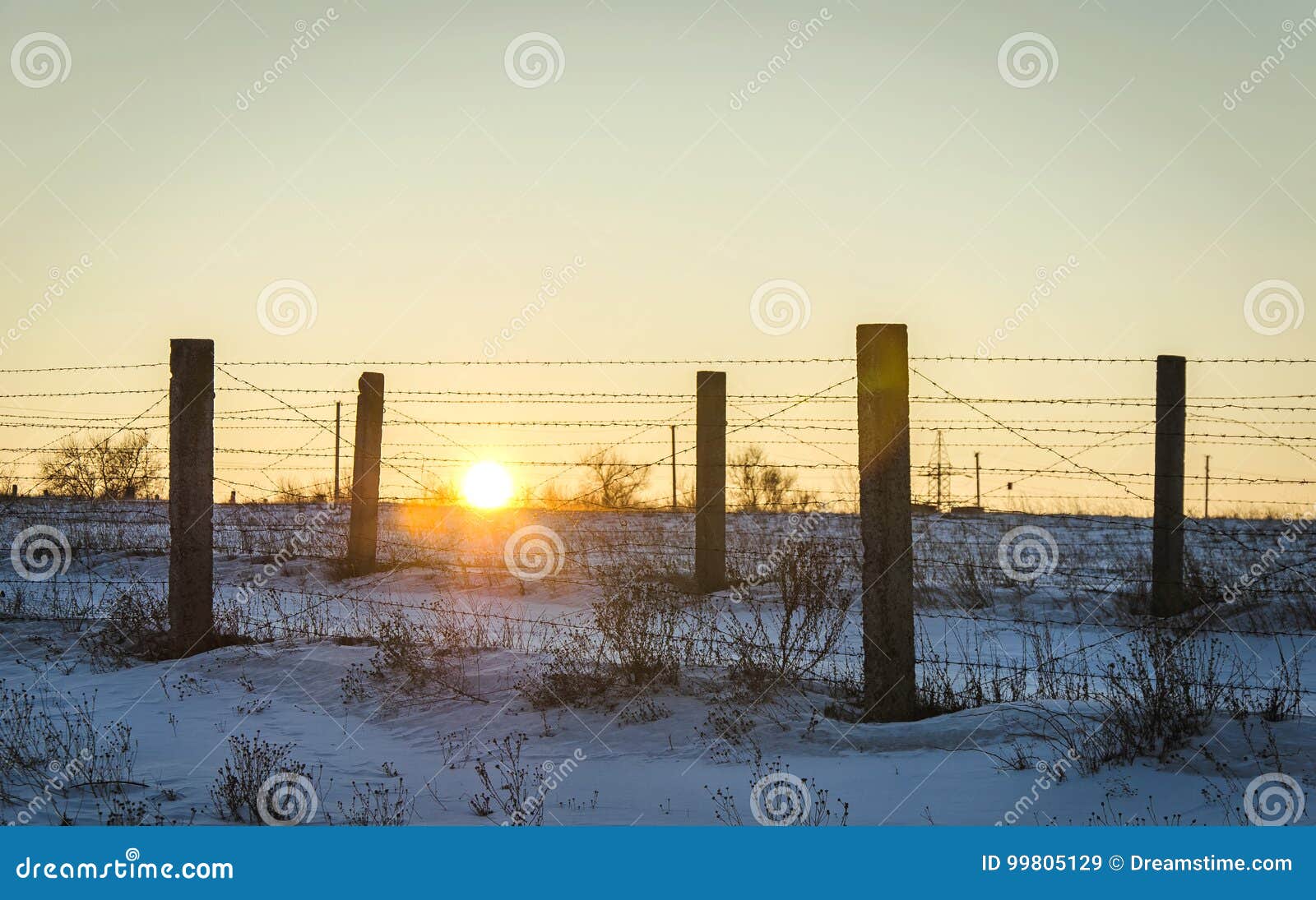 A winter prison camp stock image. Image of time, disaster - 99805129