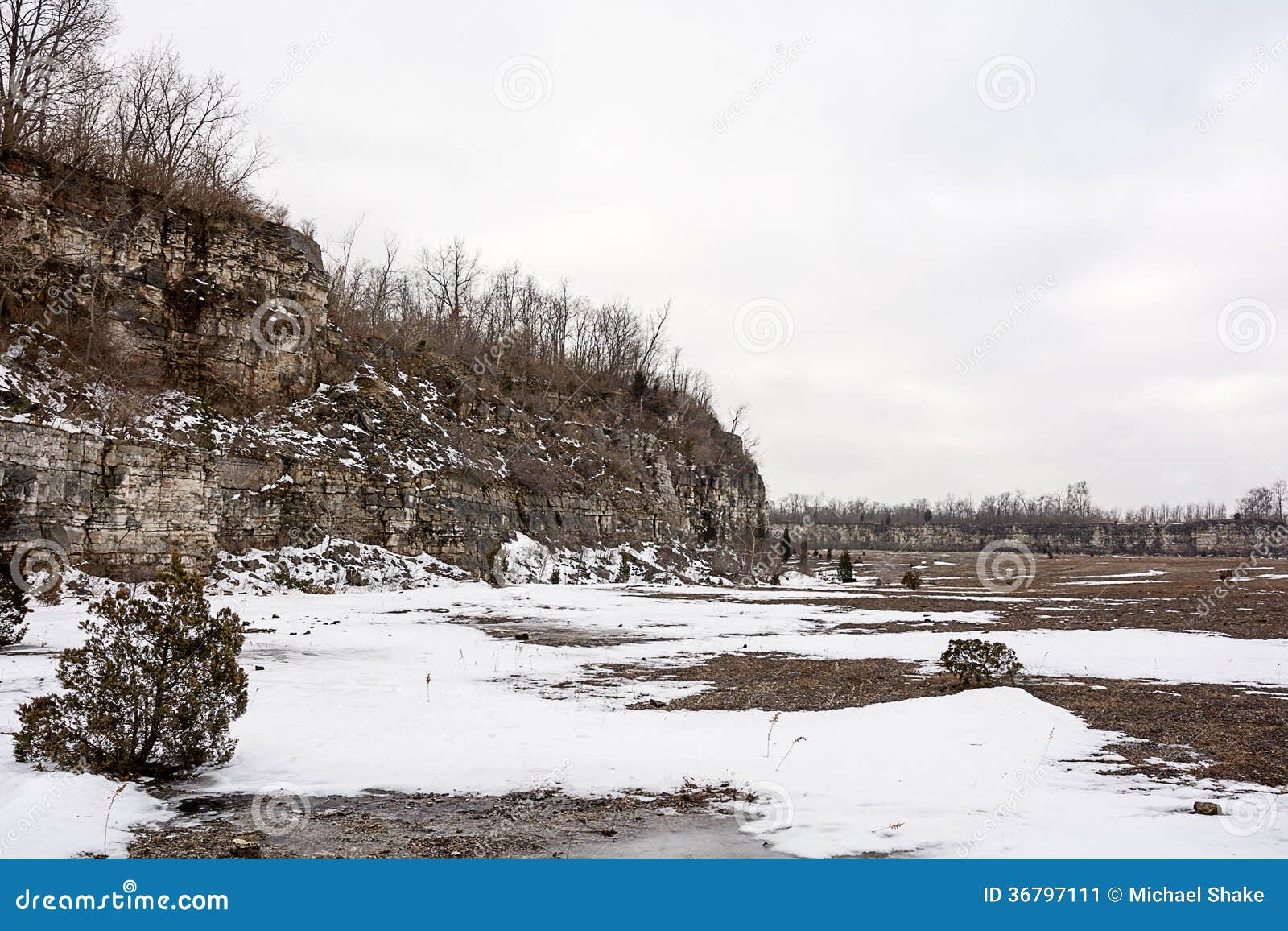 Winter at a Quarry stock image. Image of winter, landscape - 36797111