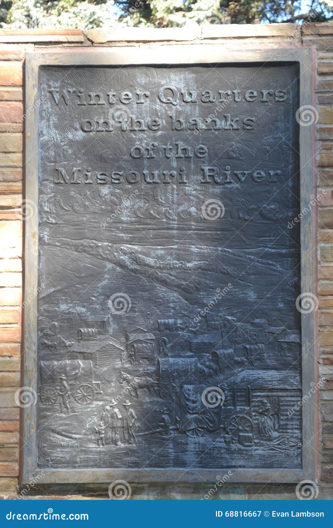 Winter Quarters Plaque Omaha Nebraska Stock Image - Image of cemetery ...