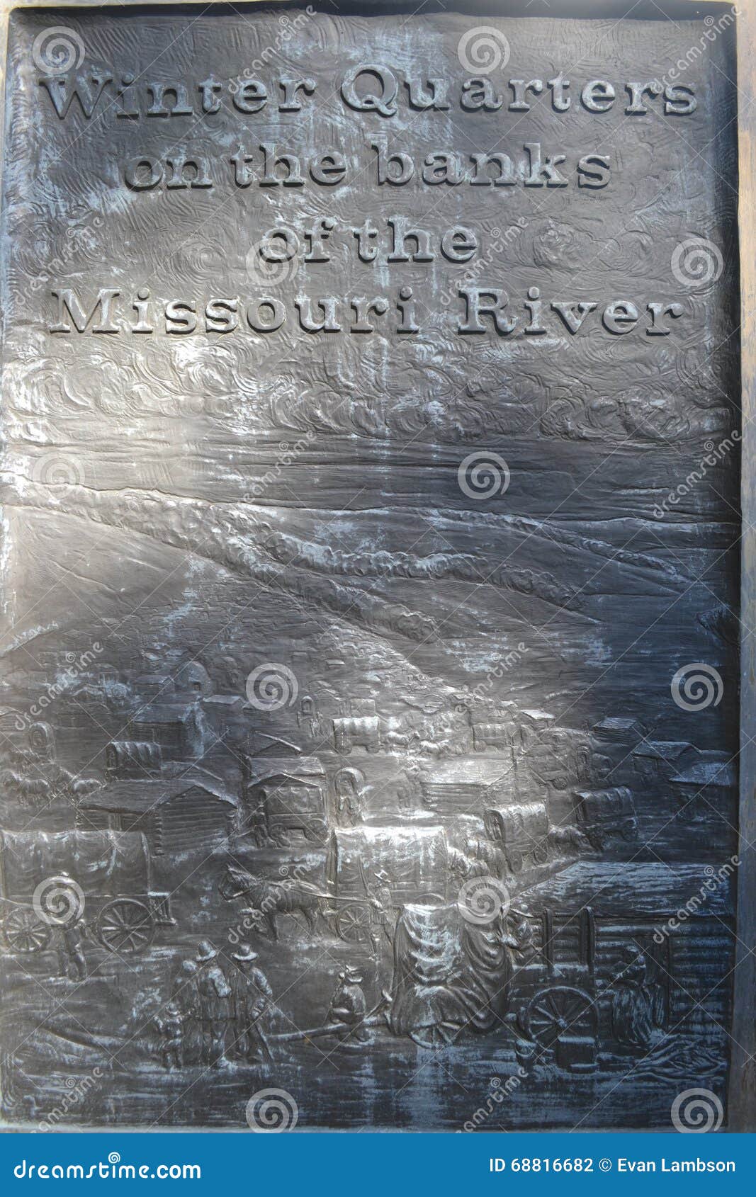 Winter Quarters Plaque Omaha Nebraska Stock Photo - Image of mormons ...