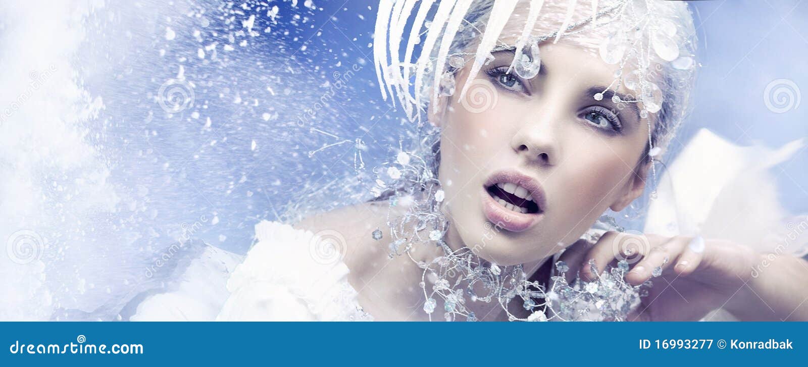 Winter Queen stock image. Image of eyelash, fantasy, beautiful - 16993277