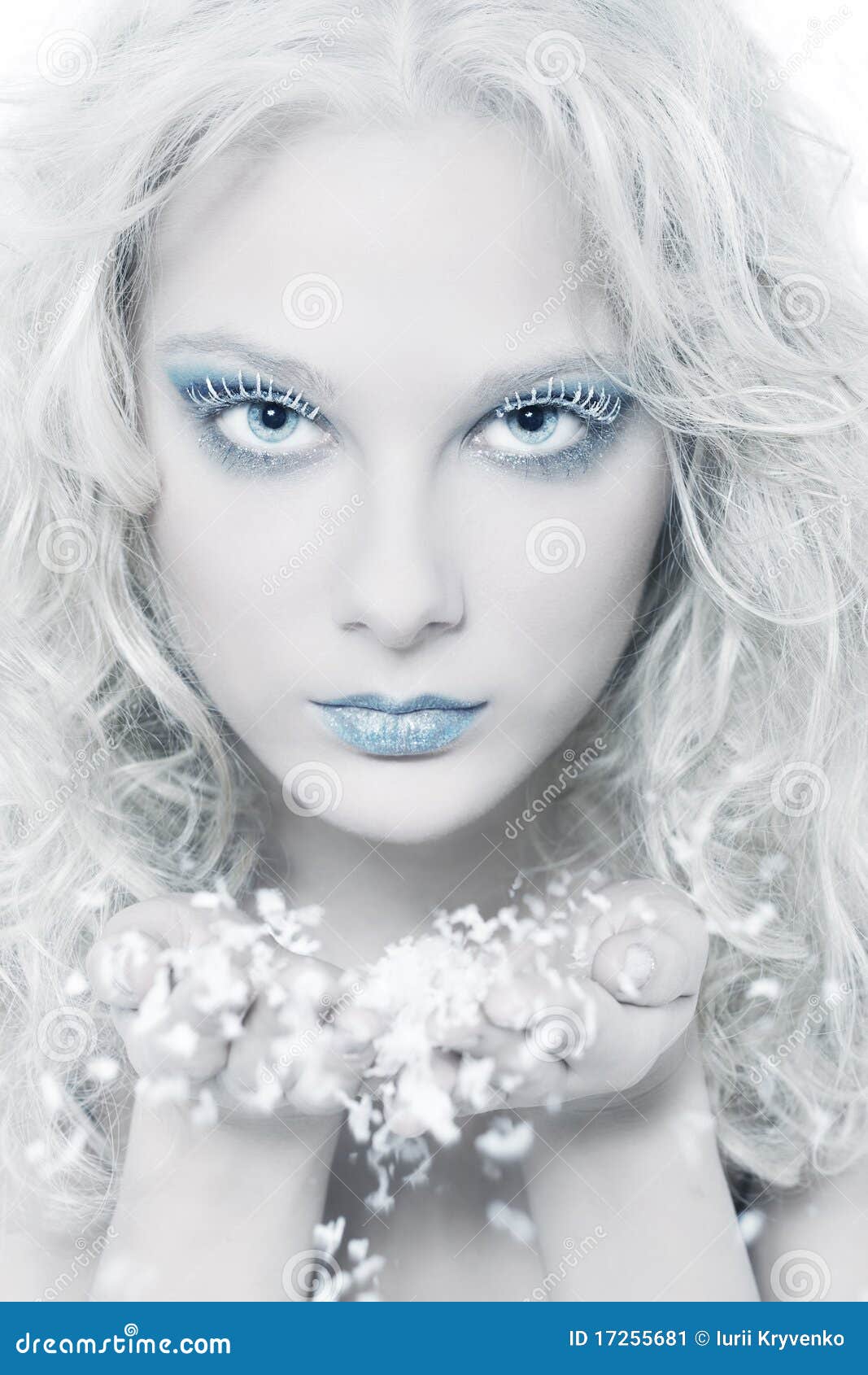 Winter queen stock image. Image of glamorous, girl, feather - 17255681