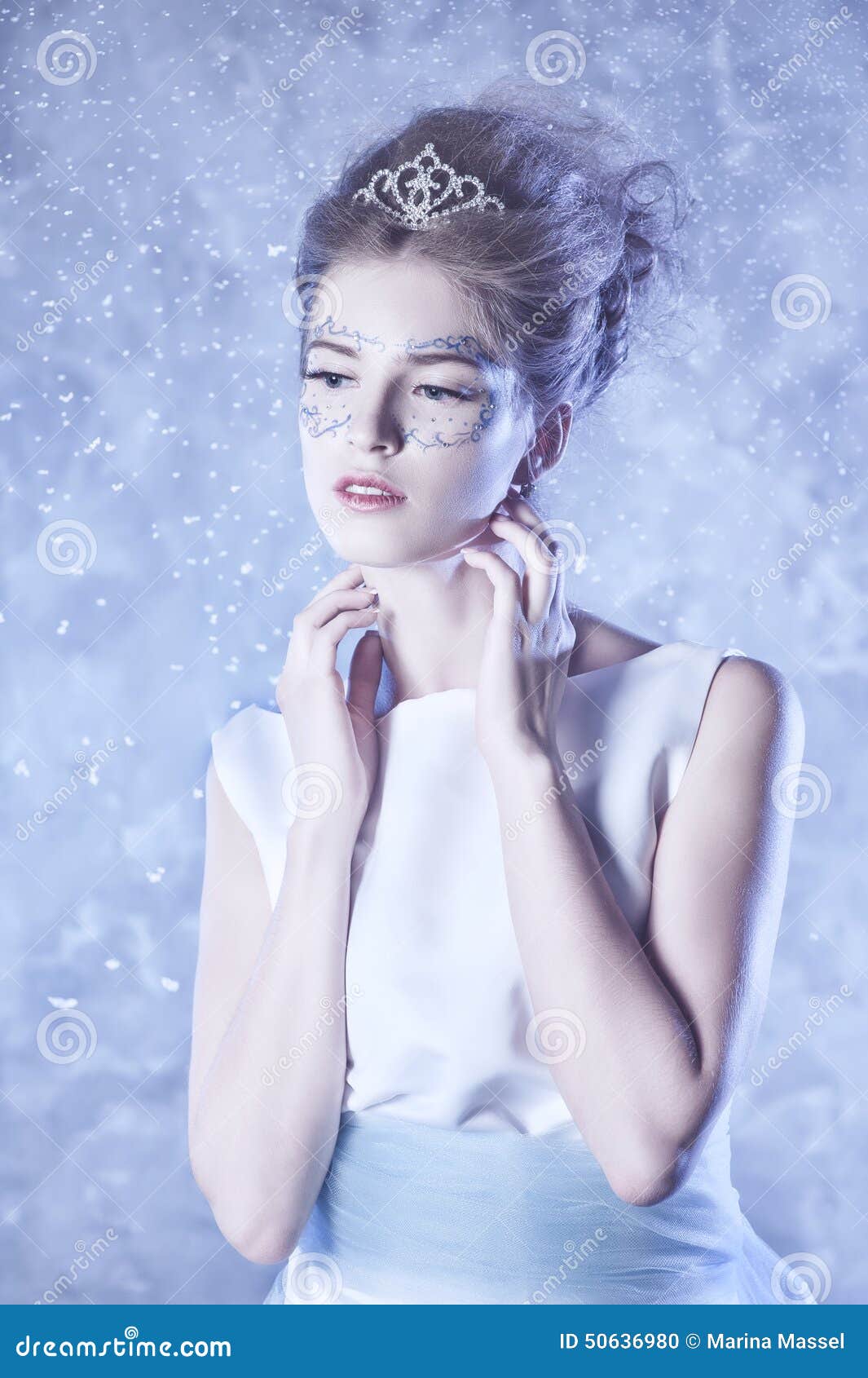 Winter Queen stock photo. Image of dreamy, makeup, december - 50636980