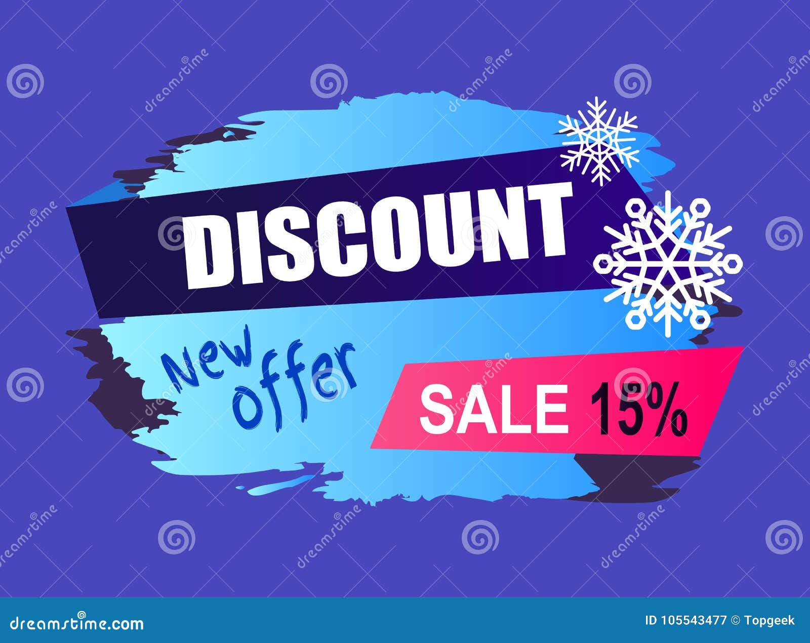 Winter-Rabatt-neue Angebot-Vektor-Illustration Vektor Abbildung ...