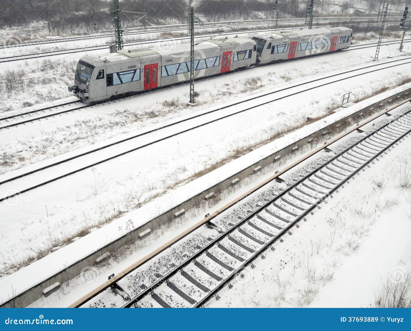 Winter railroad stock image. Image of huge, germany, urban - 37693889